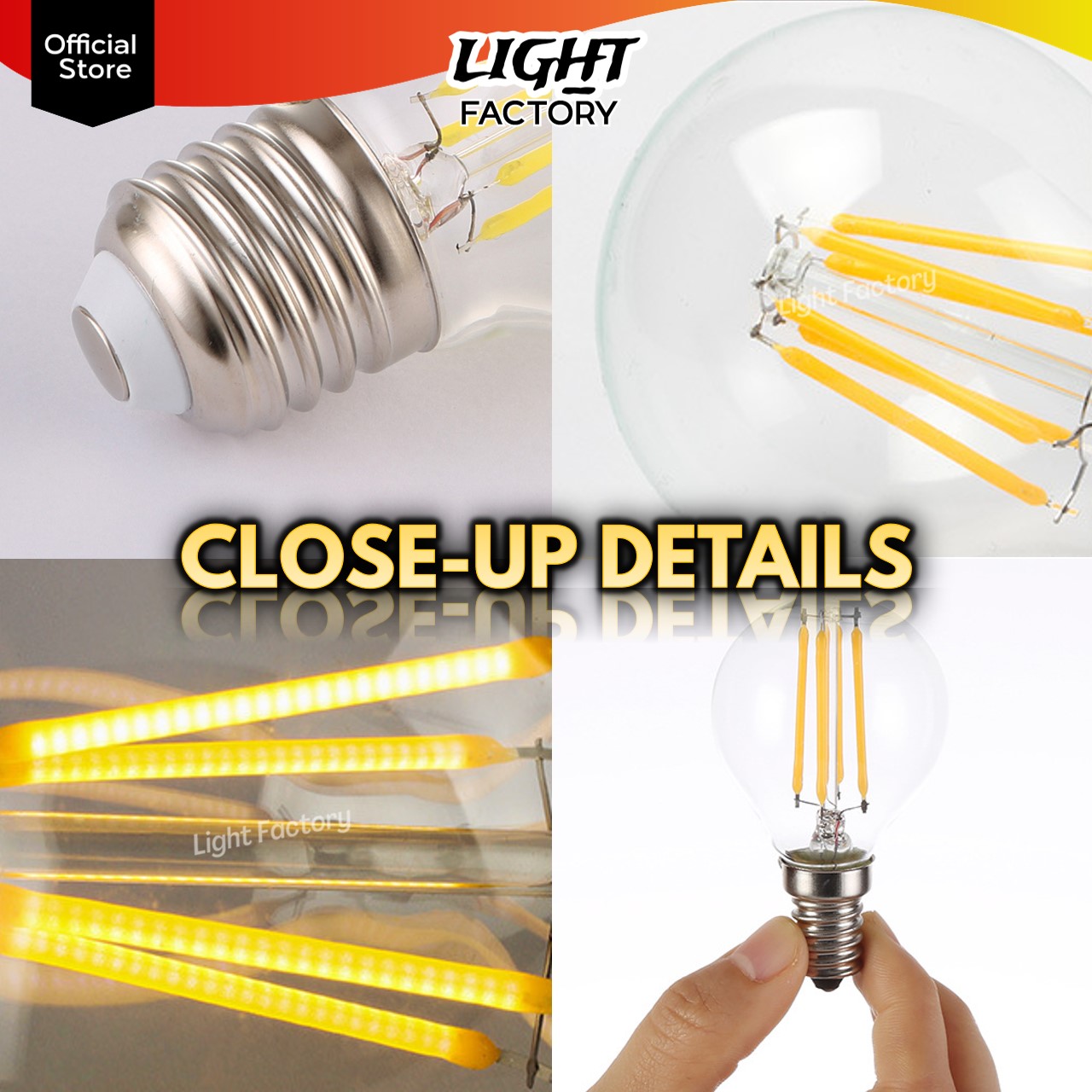 LED BULB 4W G45 Ping Pong LED Edison Filament Bulb E14 / E27 Warmwhite ...
