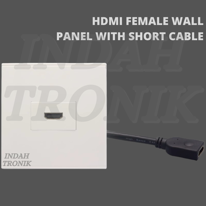 HDMI Wall Panel Plate With Cable Hdmi Female Socket 3" x 3" Wall Port ...