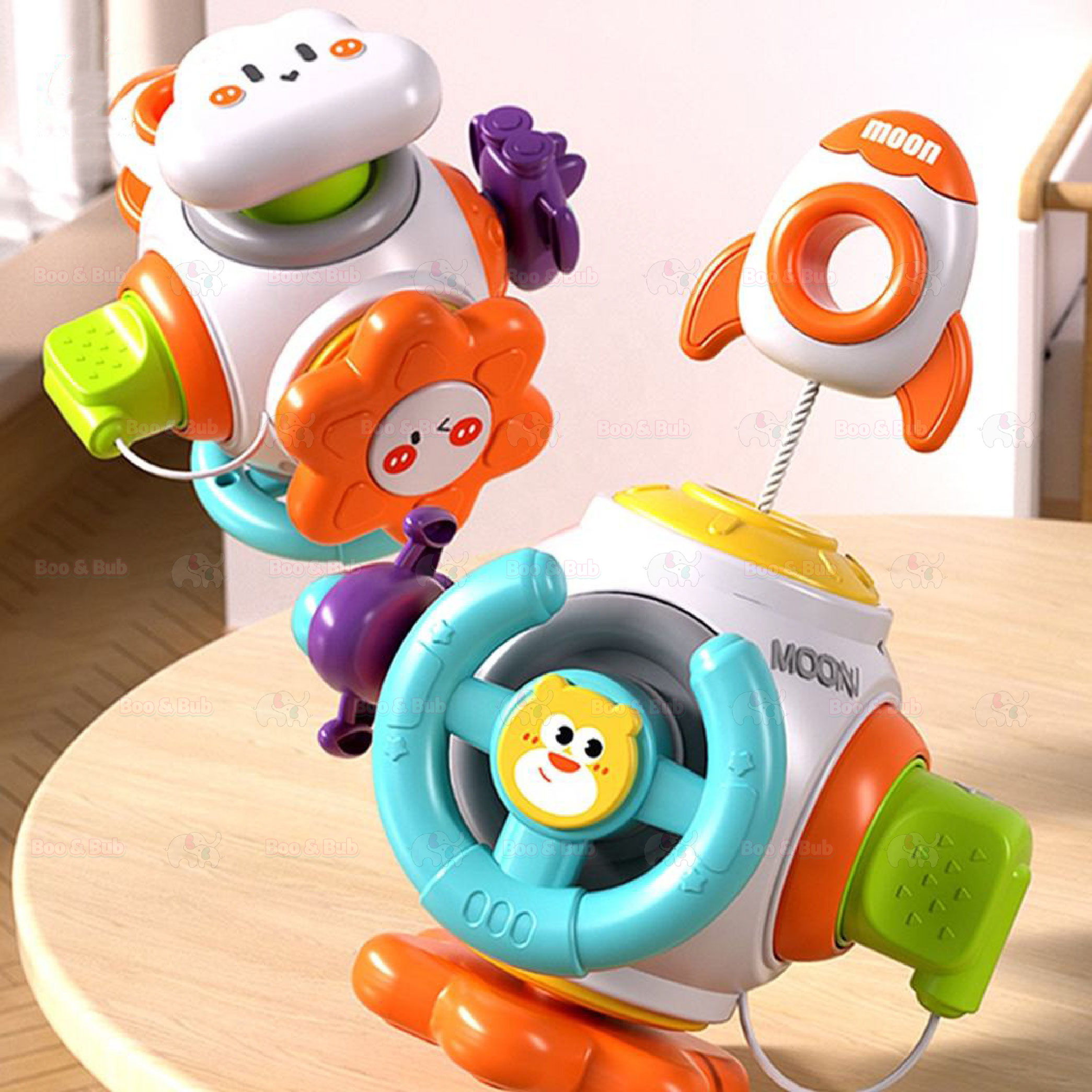 Boo&Bub 6-in-1 Montessori Toys Toddler Busy Cube Early Education ...