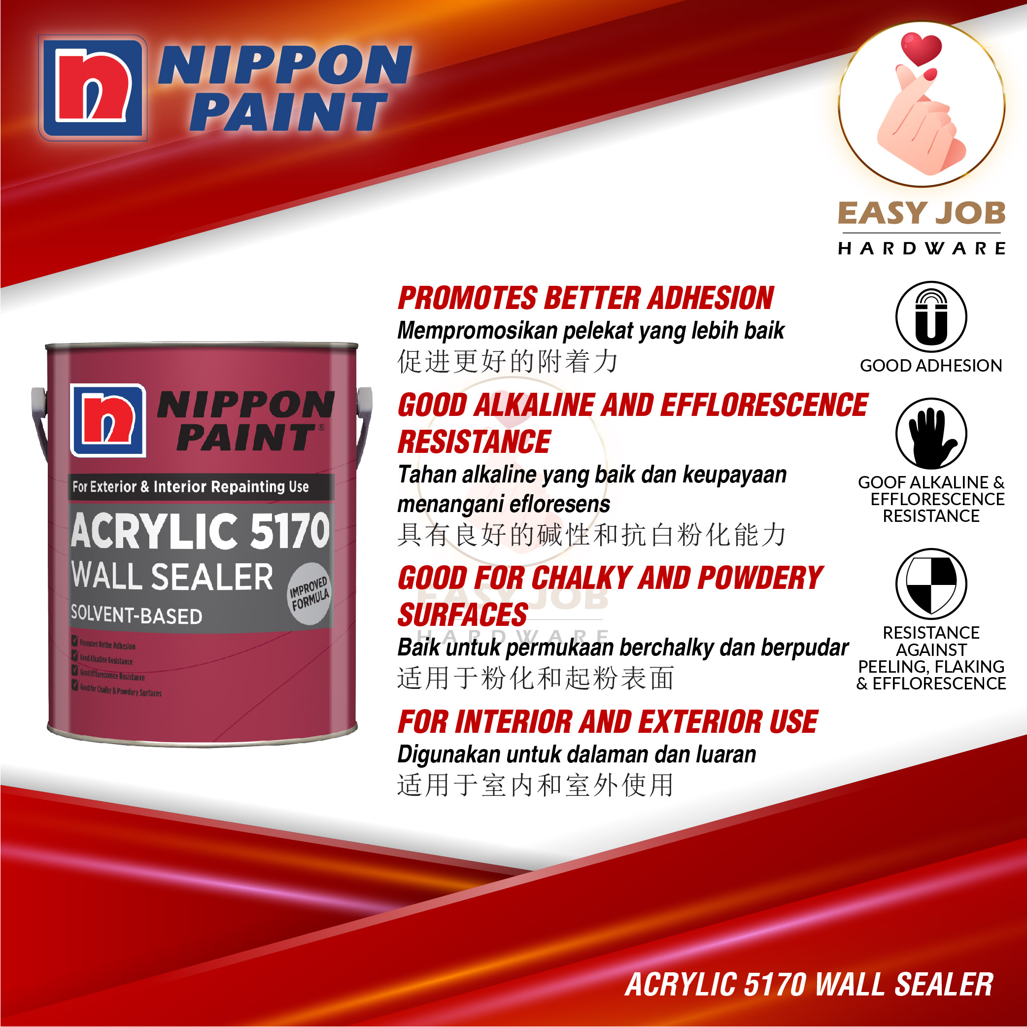 5L Nippon Paint 5170 Wall Sealer | Shopee Malaysia