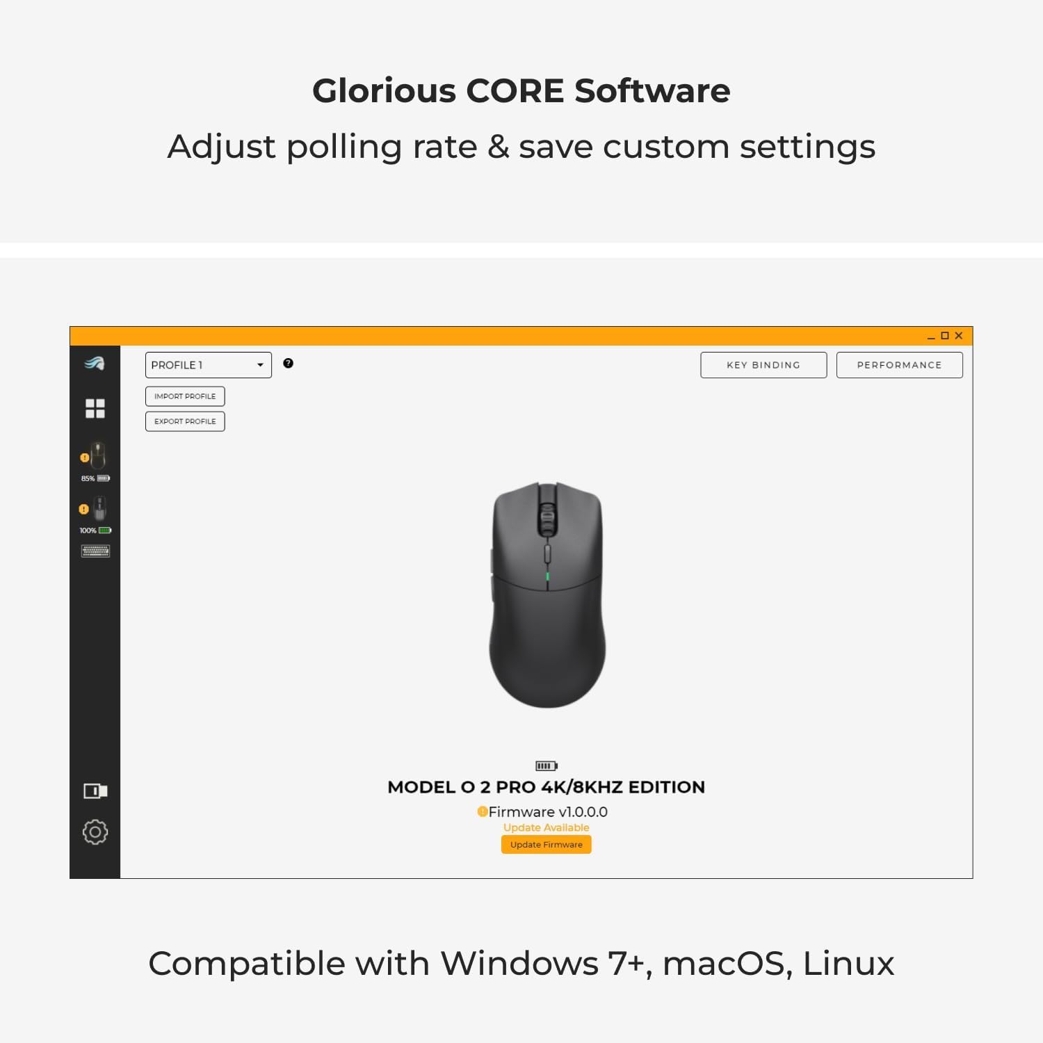 GLORIOUS Model O 2 Pro 4KHz/8KHz Edition Competitive Wireless Gaming ...