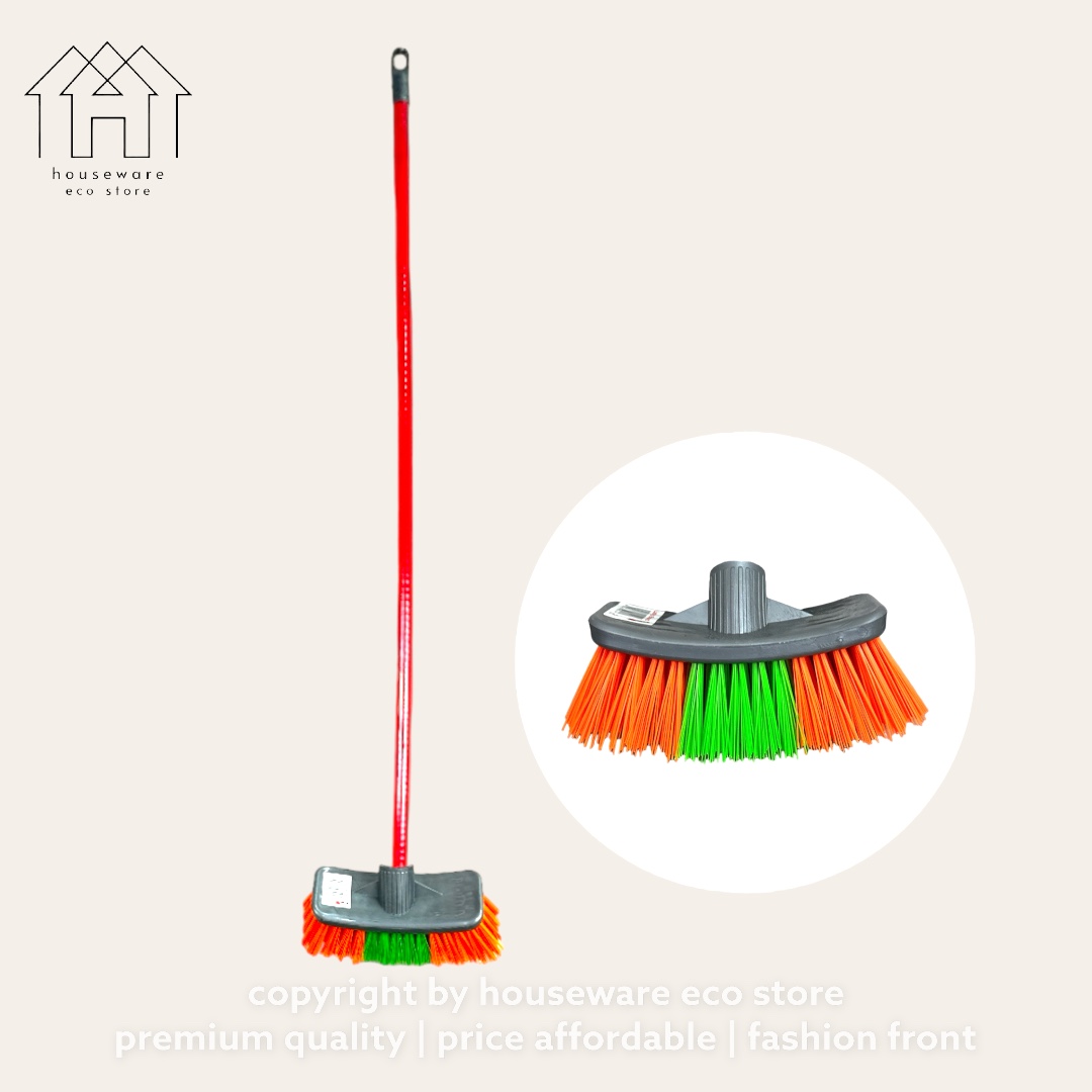 14.5cm Hard Nylon Broom With Handle / Penyapu Longkang / Plastic Brooms ...