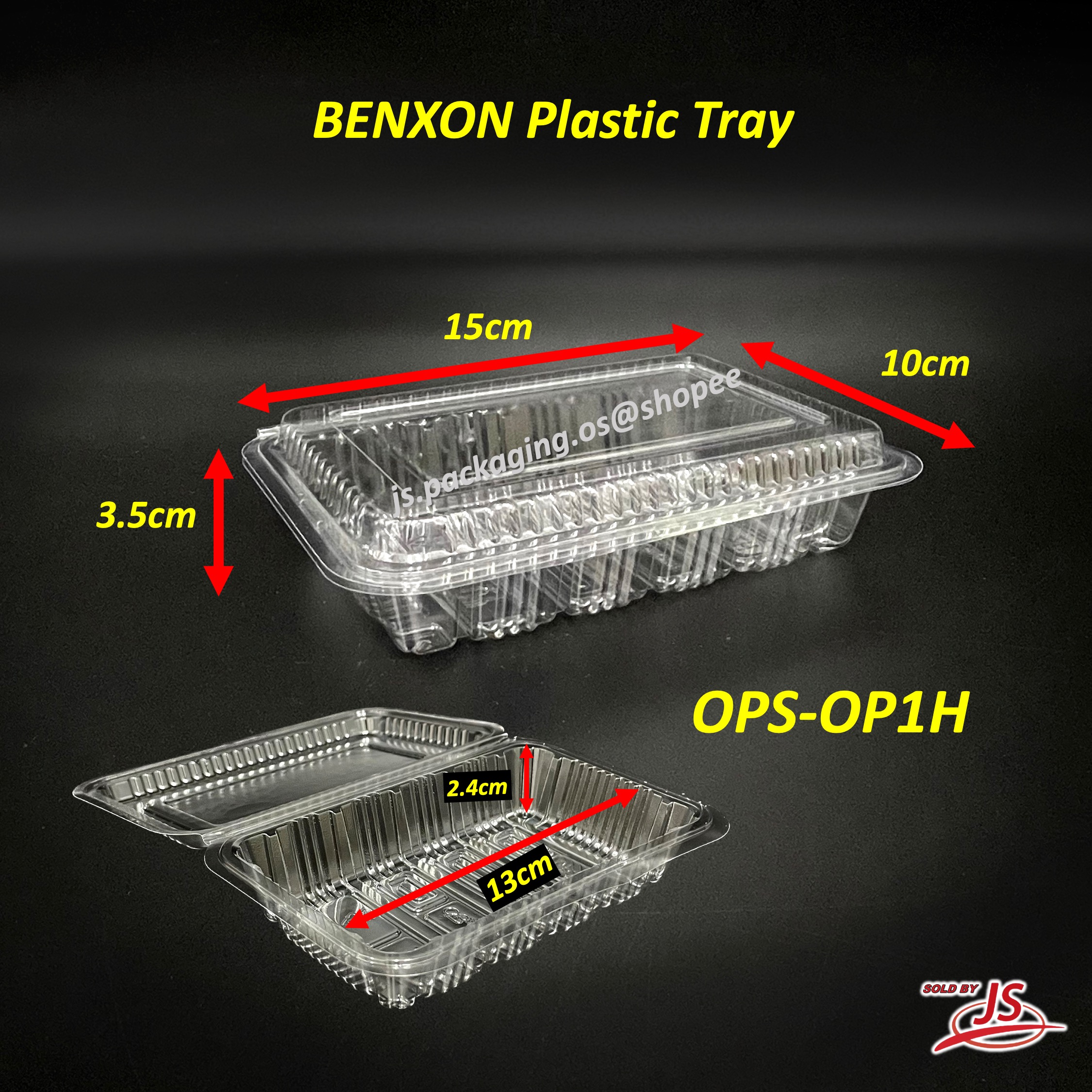 OP1H/OP2H/OP3H Benxon Disposable Plastic Clear Food Box Tray Bakery ...