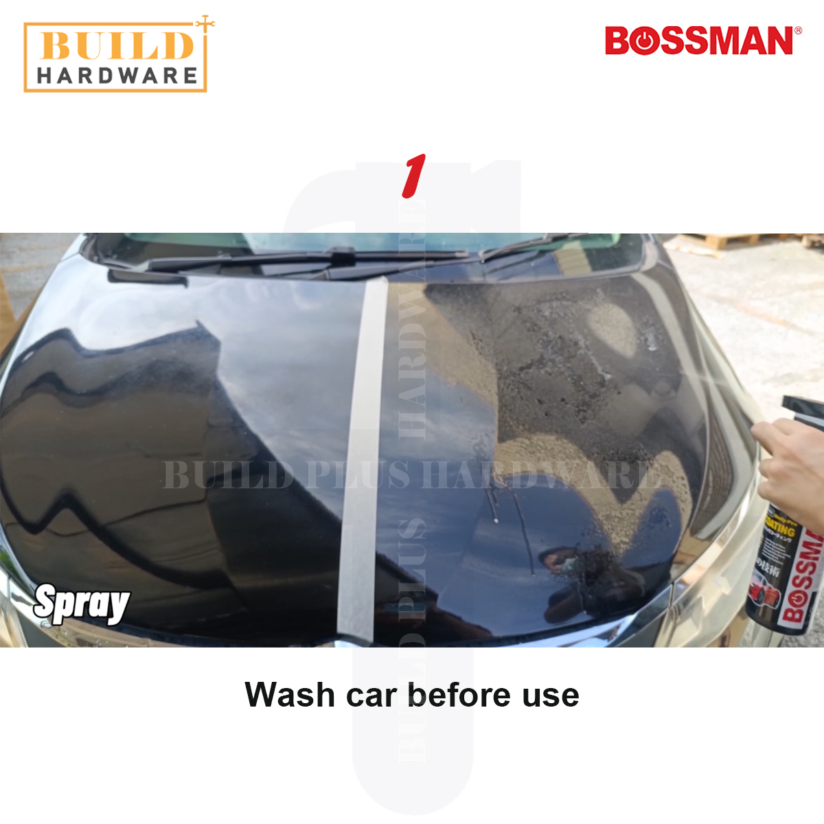 BOSSMAN BQC-500 Body-Pro Quick Coating 500ml 车身保护剂 Spray Gloss Car ...
