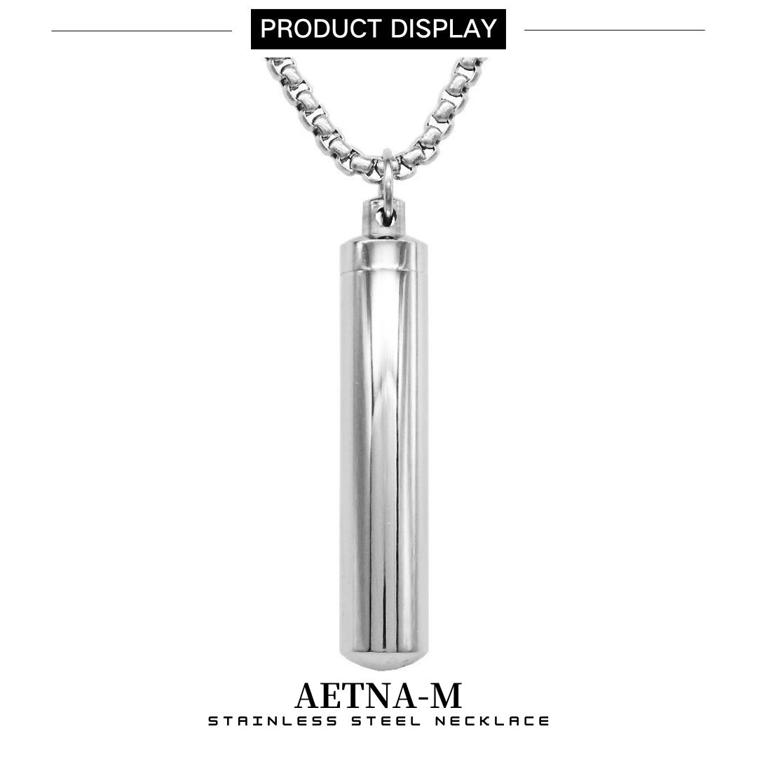 Cylinder Pendant Bottle Amulet Pendant Stainless Steel Openable Pendant ...