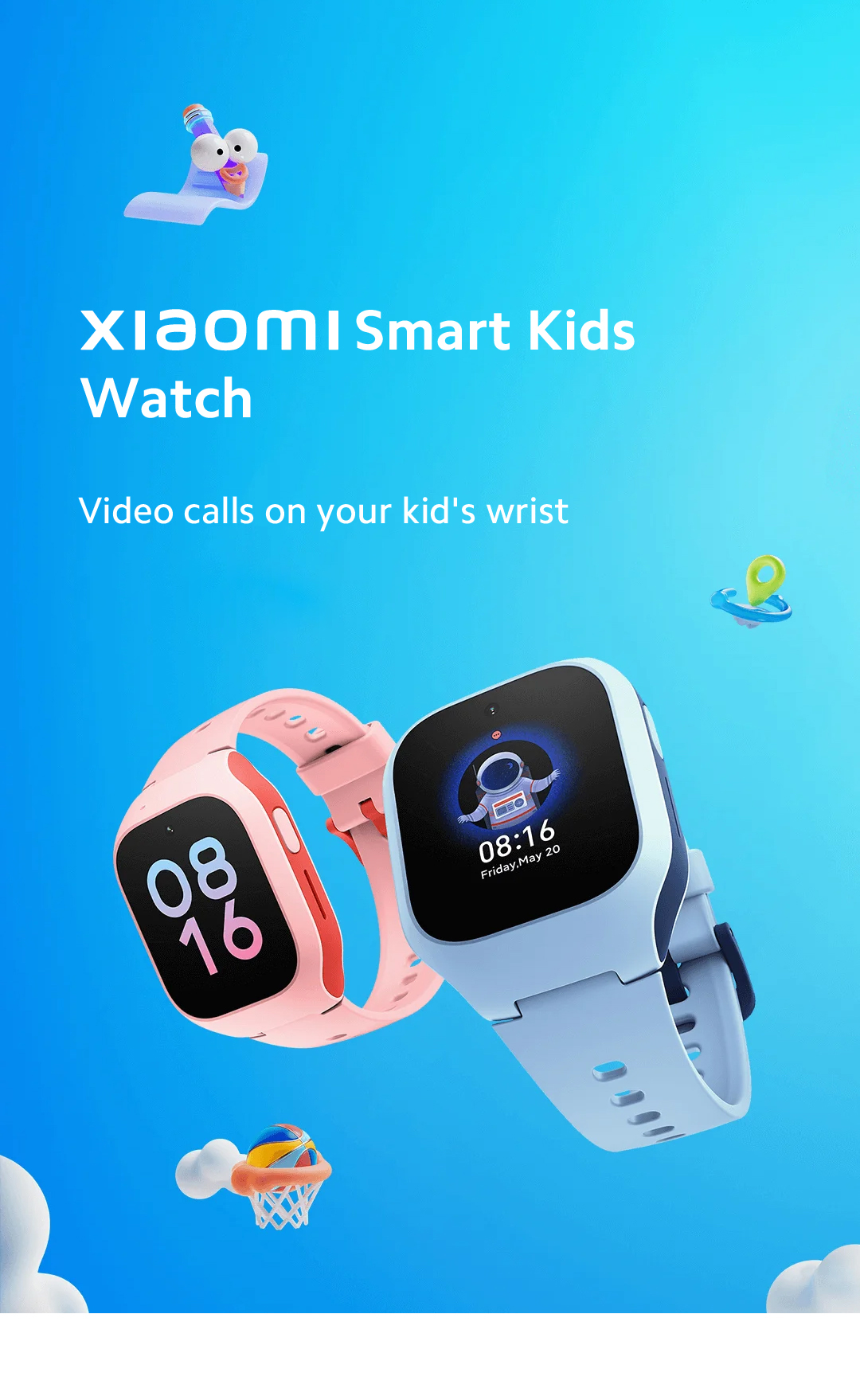 Xiaomi Smart Kids Watch Video calls and family group chats/GPS precise positioning | Shopee Malaysia