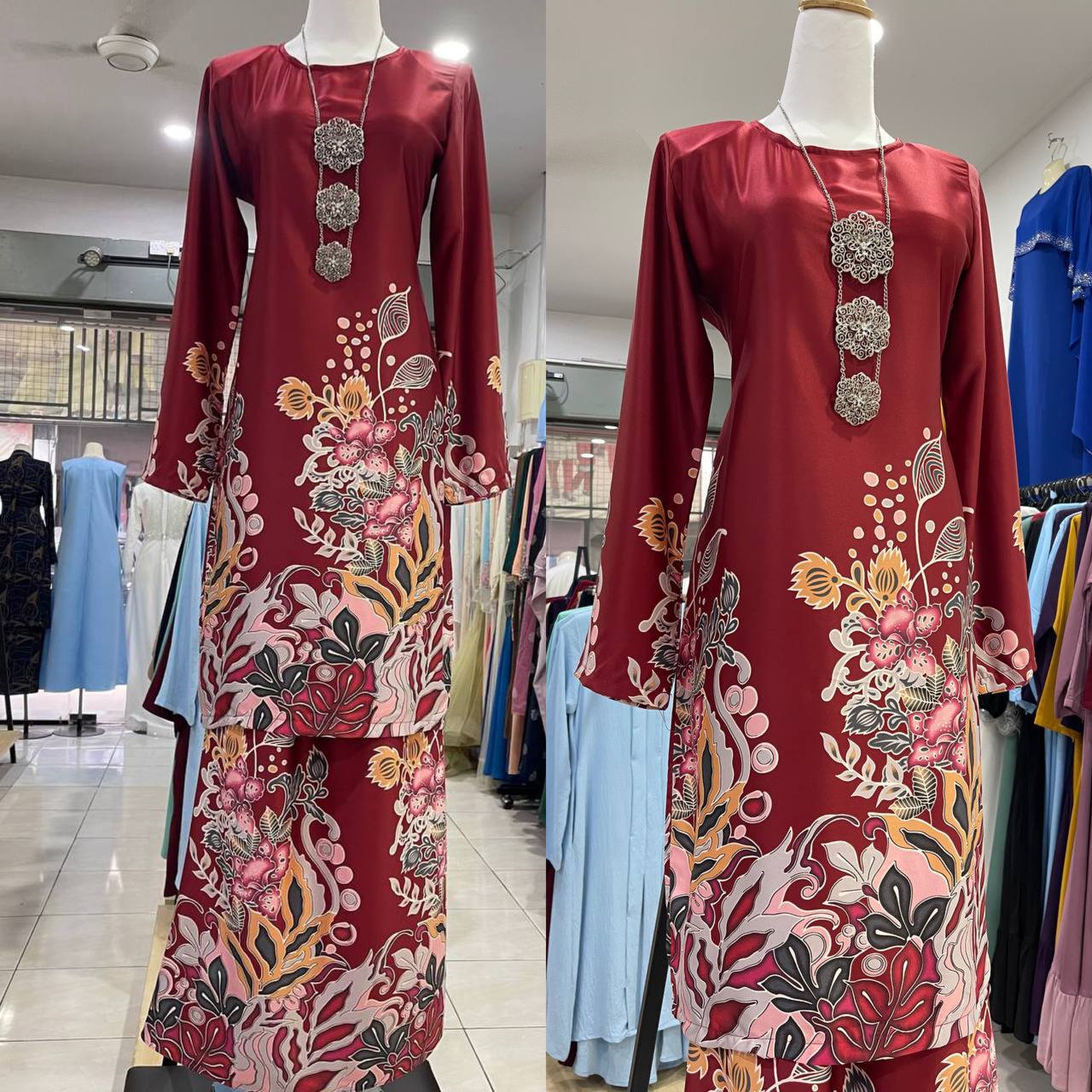 KURUNG BATIK DAHLIA BATIK MALAYSIA KURUNG MODEN CORAK BATIK | Shopee Malaysia