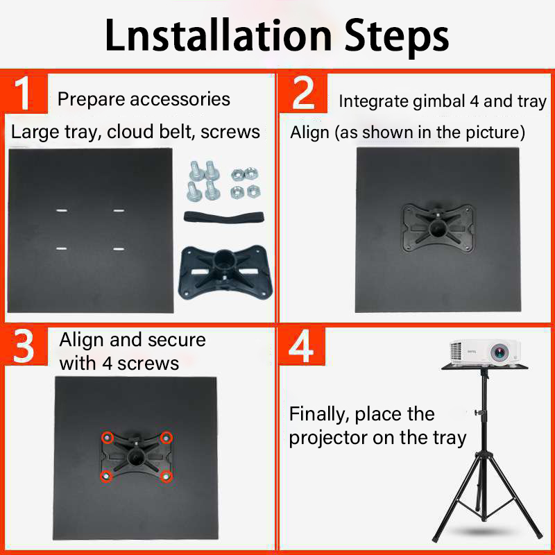 Portable Projector Stand With Bracket TrayAdjustable Mini Projector for ...