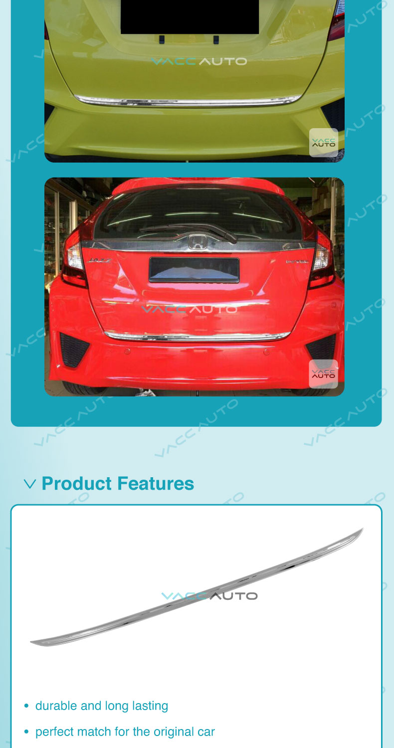 Honda Jazz Fit GK GK5 T5A 3rd Rear Bonnet Chrome Lining 2014 - 2025 ...