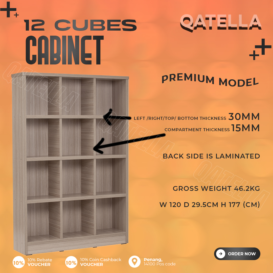 Qatella Brand -Exclusive 12C File Cabinet / File Rack / 4 Tier Book ...
