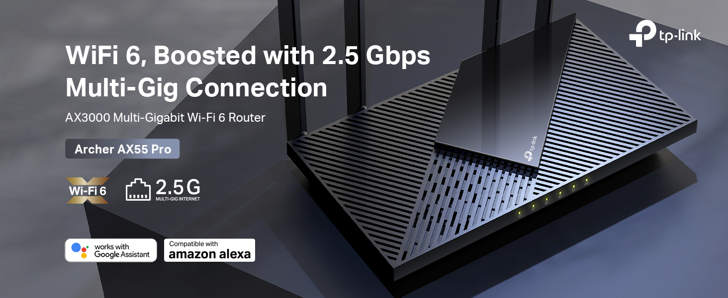 TP-Link Archer AX55 Series AX3000 Multi-Gigabit Wi-Fi 6 Router - AX55 ...