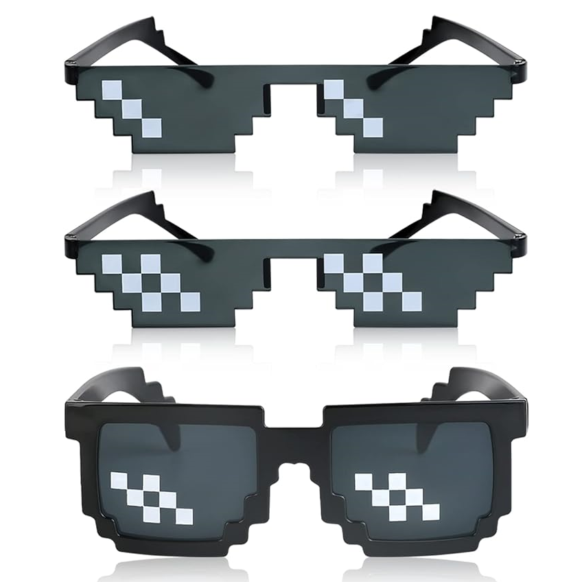 Mylilangelz Thug Life Glasses 8-Bit MLG Pixel Specs Women Men ...