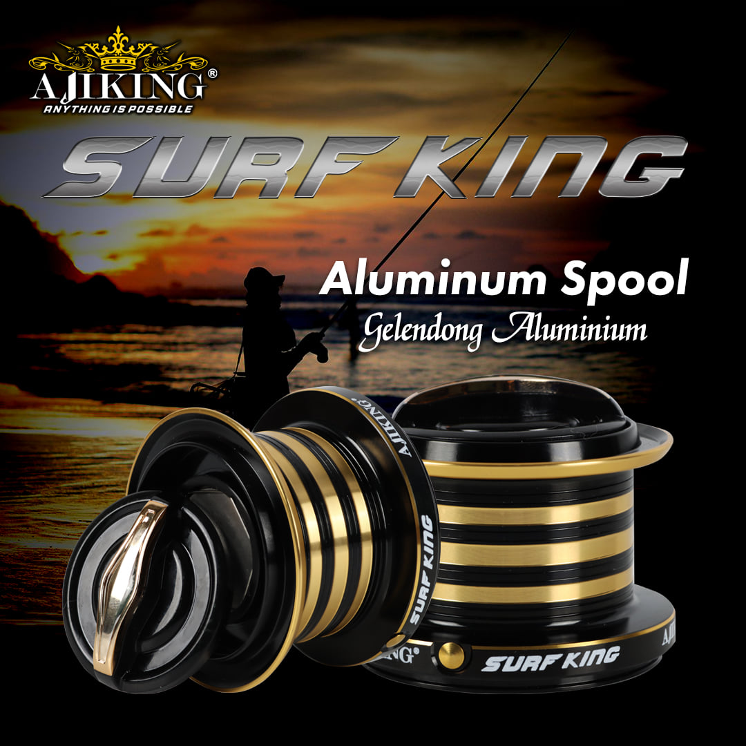 10kg Max Drag Ajiking Fishing Reel Surf King (8+1BB) 4.6:1 Spinning ...