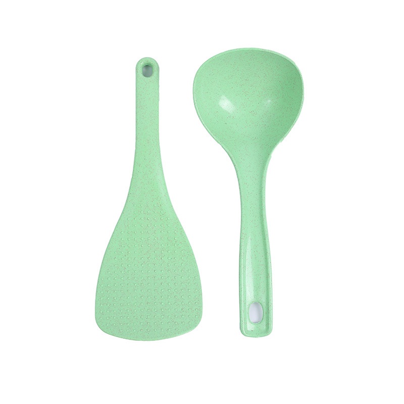 [Set 2 in 1] Set Senduk Nasi dan Sudu Sup / Wheat Straw Kitchen Rice ...