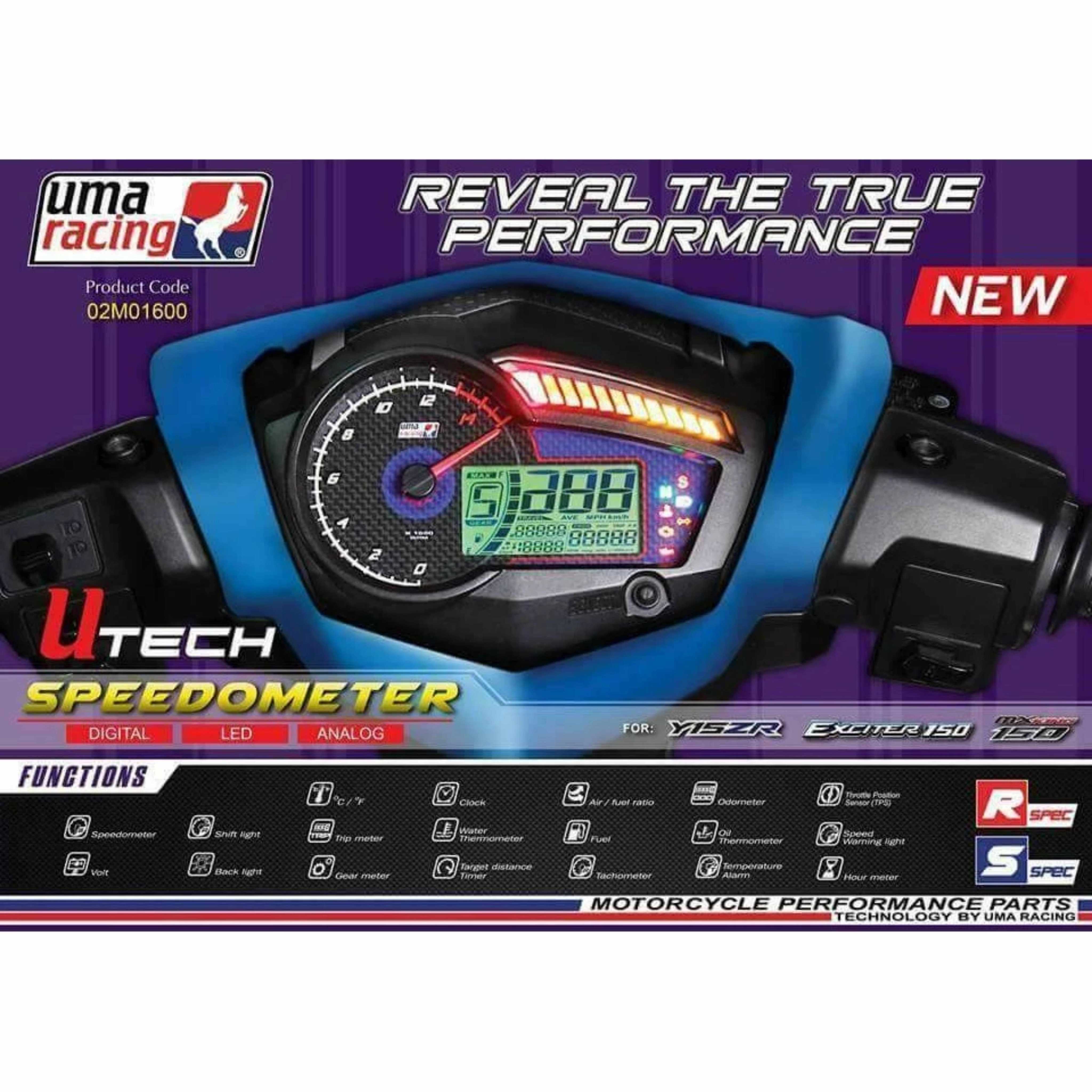 UMA RACING LC135 V1 LC5S V2 V3 V4 V5 V6 V7 Y5 Y15ZR V1 EX5 DREAM DIGITAL METER ASSY UTECH ...