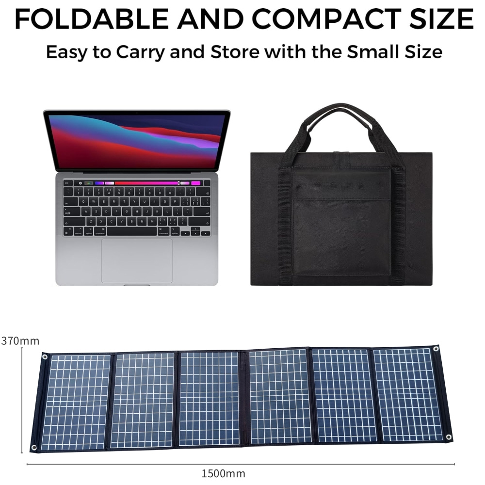 Foldable Solar Panel 90W Portable Solar Panels with 5V USB and 18V DC ...