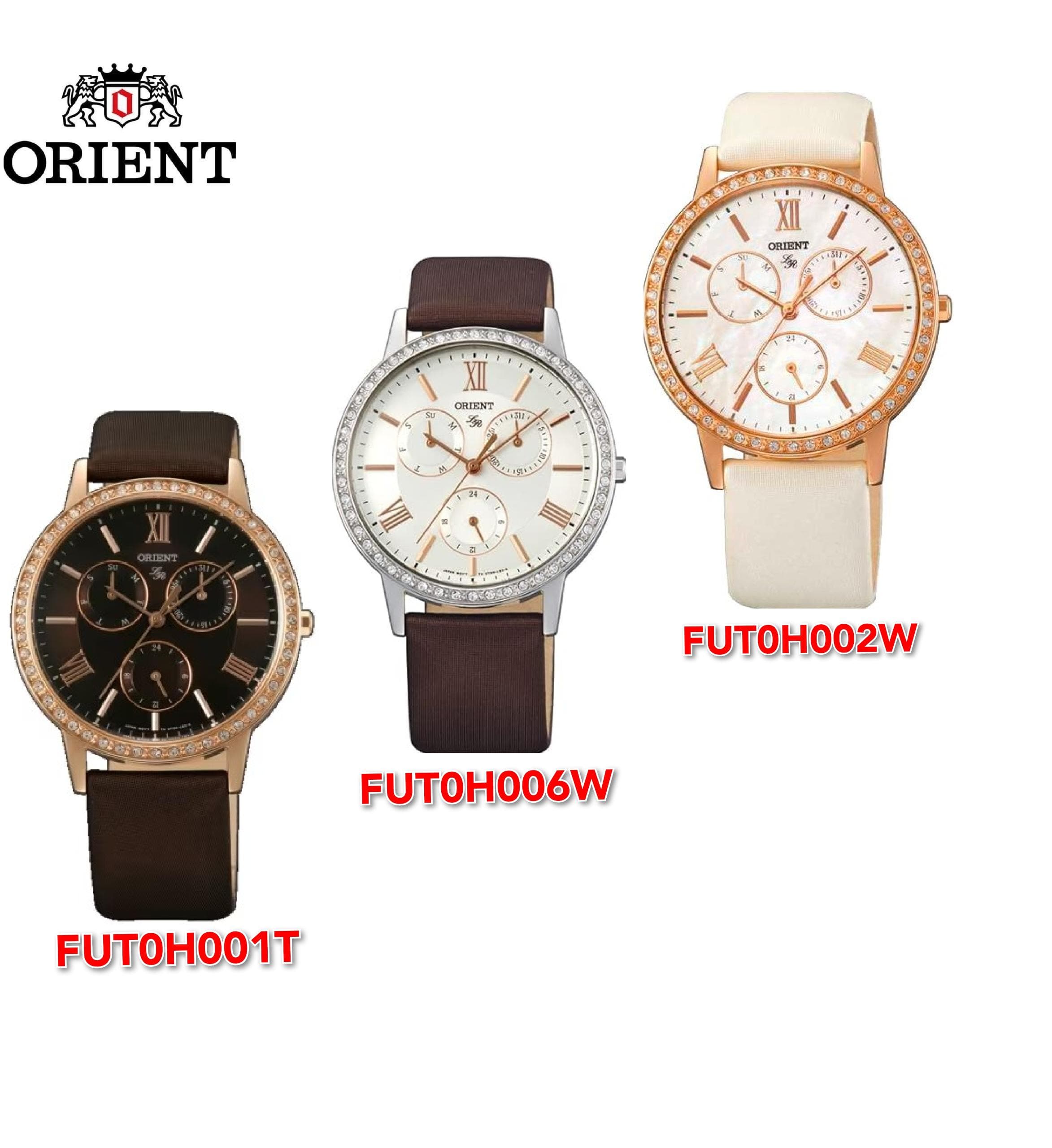 ORIENT Ladies Multi Hands Leather Watch FUT0H001T / FUT0H006W ...
