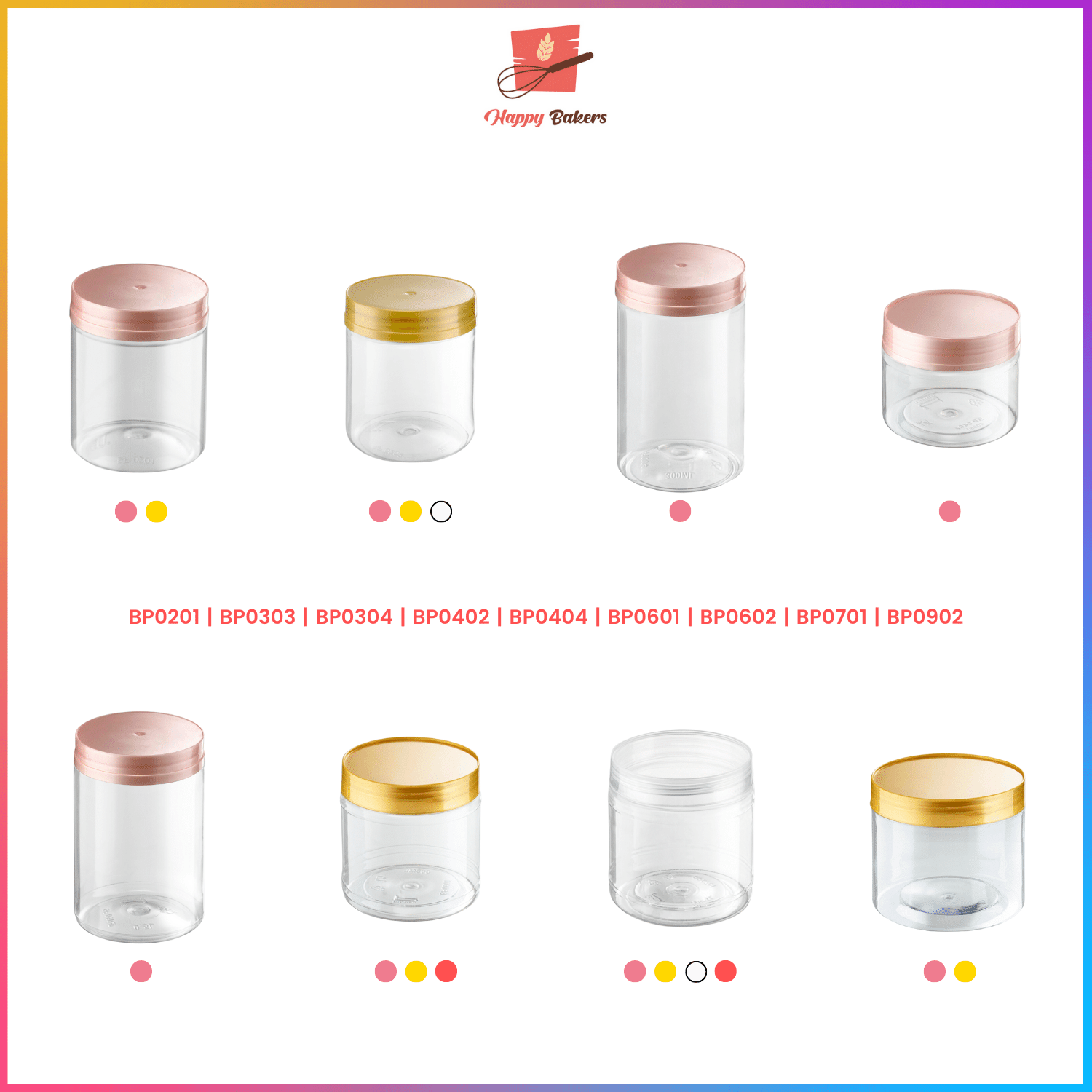Balang Plastic Container | 200ml 300ml 400ml 600ml 700ml 900ml | Pink ...