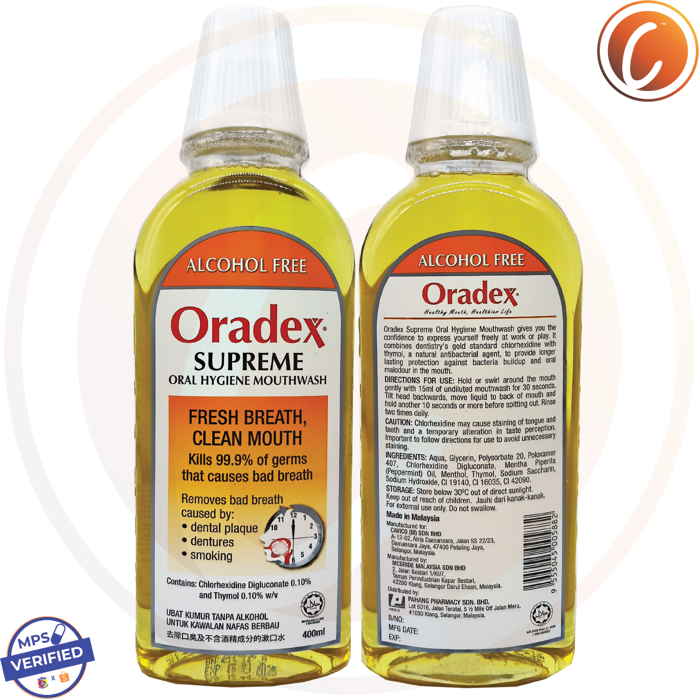 ORADEX Everyday/Antibacterial Mouthwash 400/750ML | Shopee Malaysia