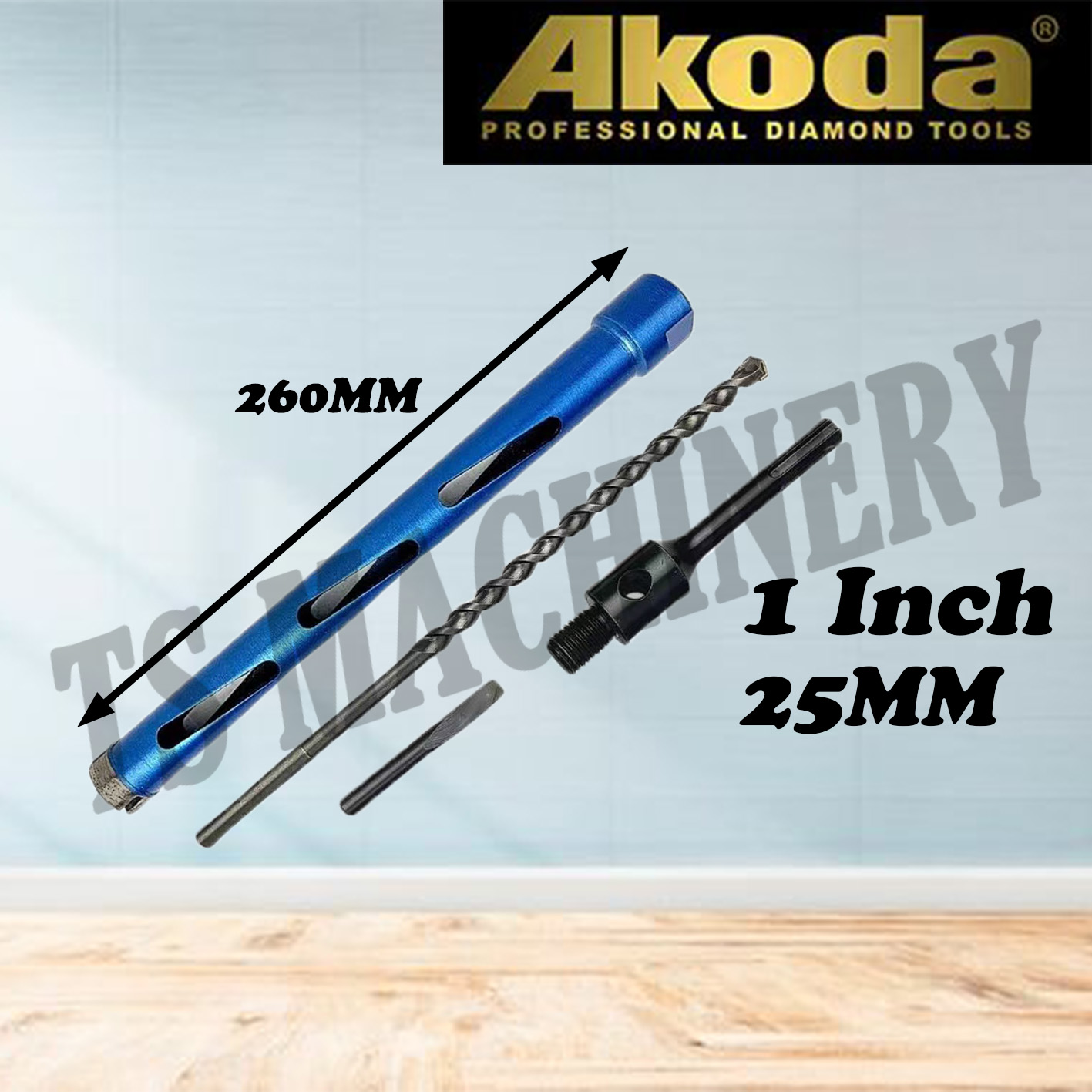[𝐎𝐫𝐢𝐠𝐢𝐧𝐚𝐥]AKODA DRY CORE BIT ( SDS PLUS ) 25MM 38MM 56MM 76MM 260MM ...