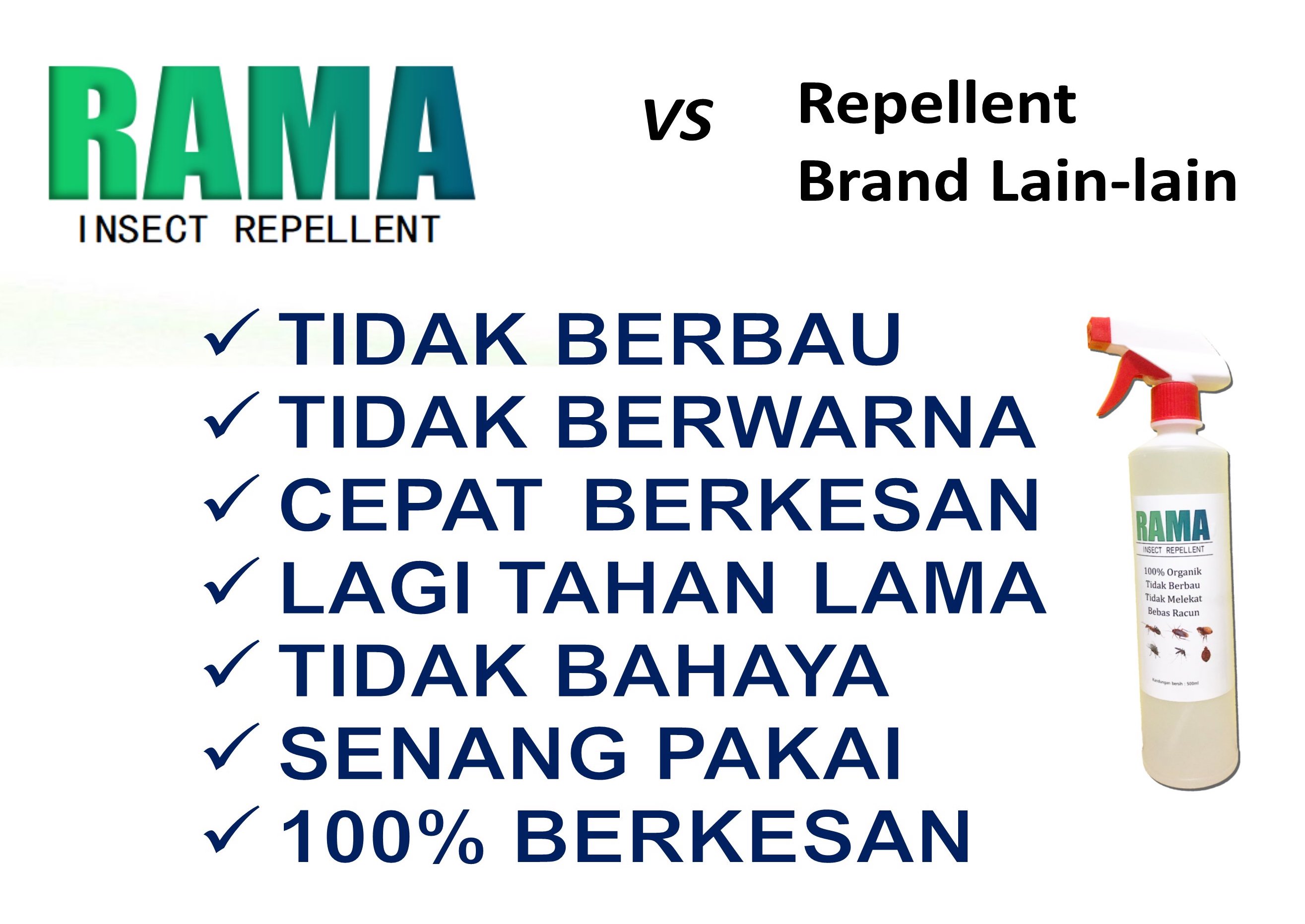 RAMA Insect Repellent | Spray Serangga Organik ( Semut, Lipas, Kutu, Pepijat, Anai-anai dan ...