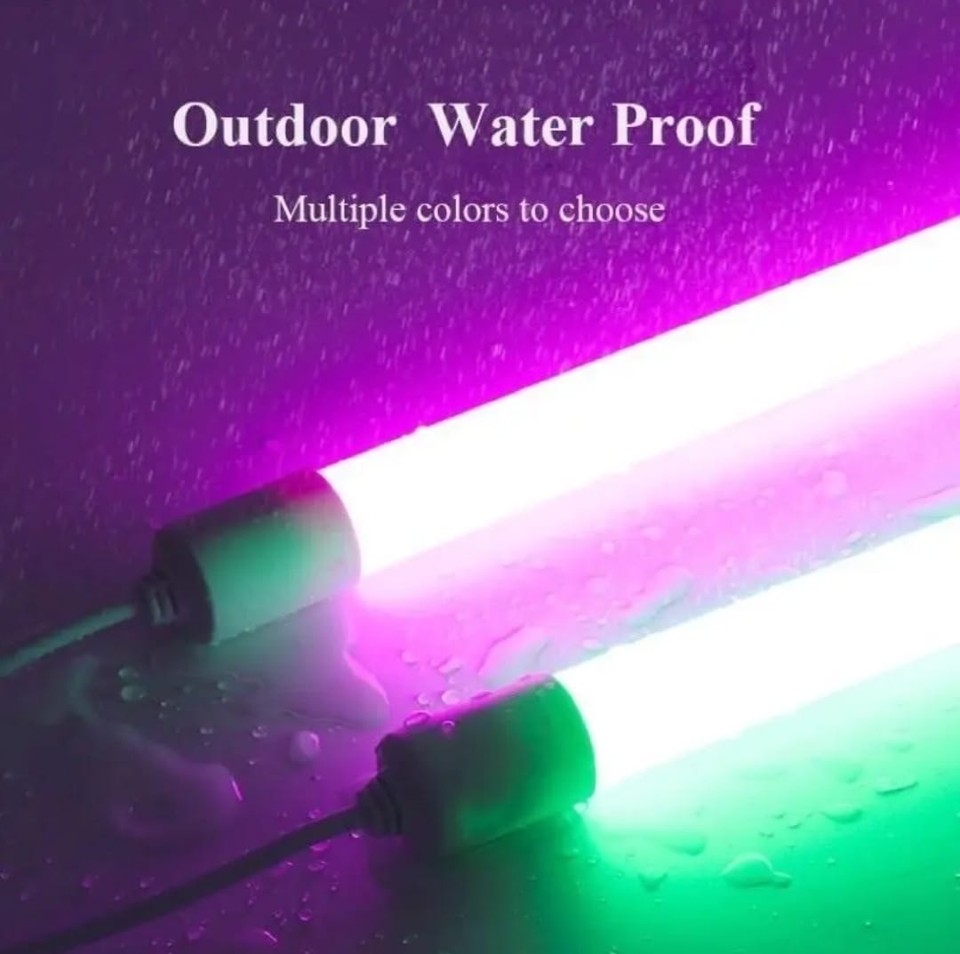 Led T8 light RGB 4ft IP65 Weatherproof Multi Color Tube /Lampu Kedai ...