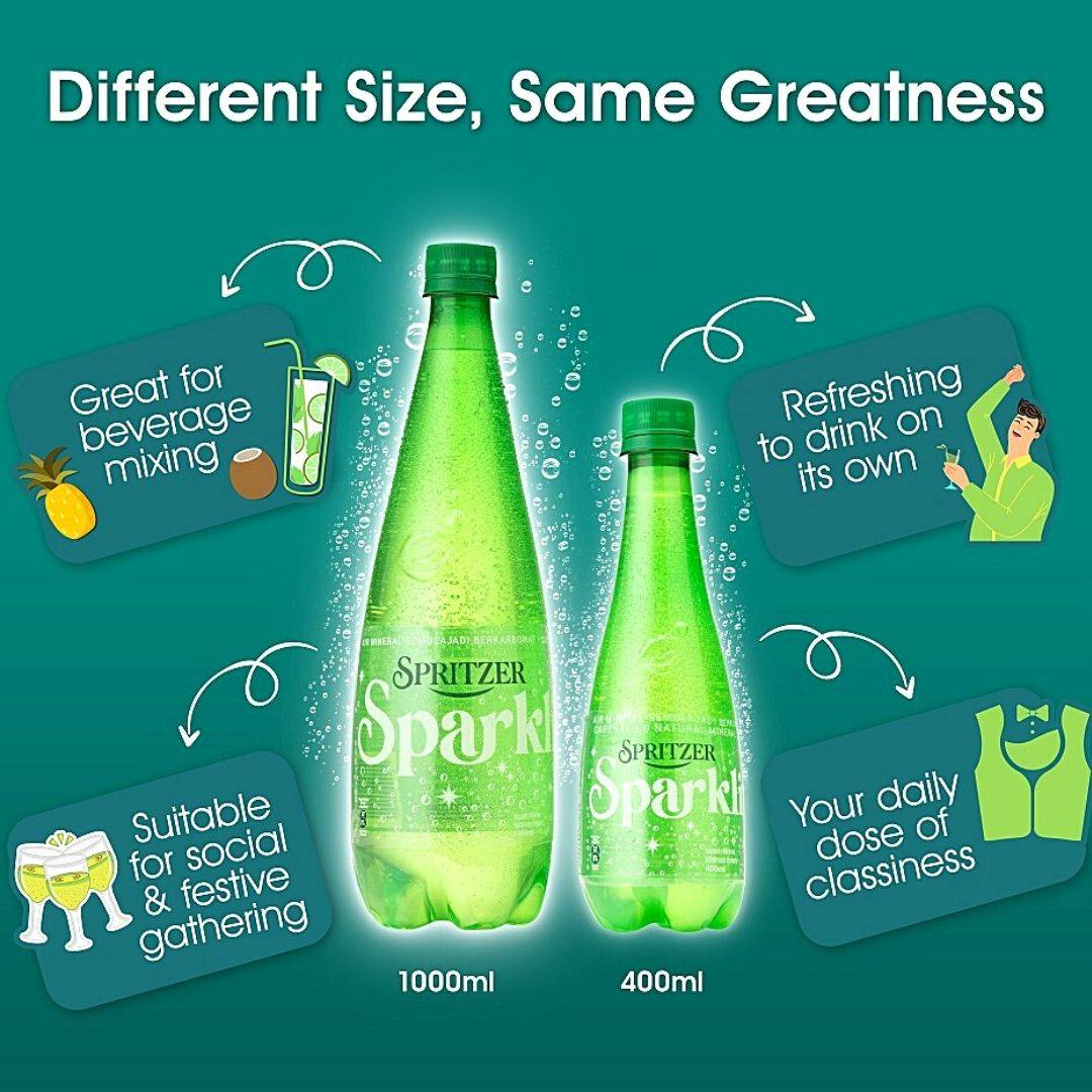 24x400ml【Spritzer Lemon Sparkling Mineral Water】 | Shopee Malaysia