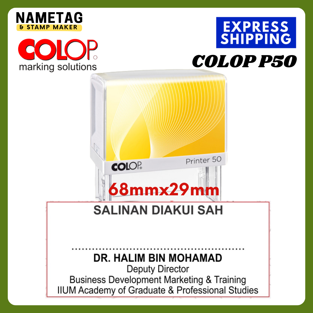 RUBBERSTAMP P50 SALINAN DIAKUI SAH/COP SIGN (INK WARNA BIRU) | Shopee ...