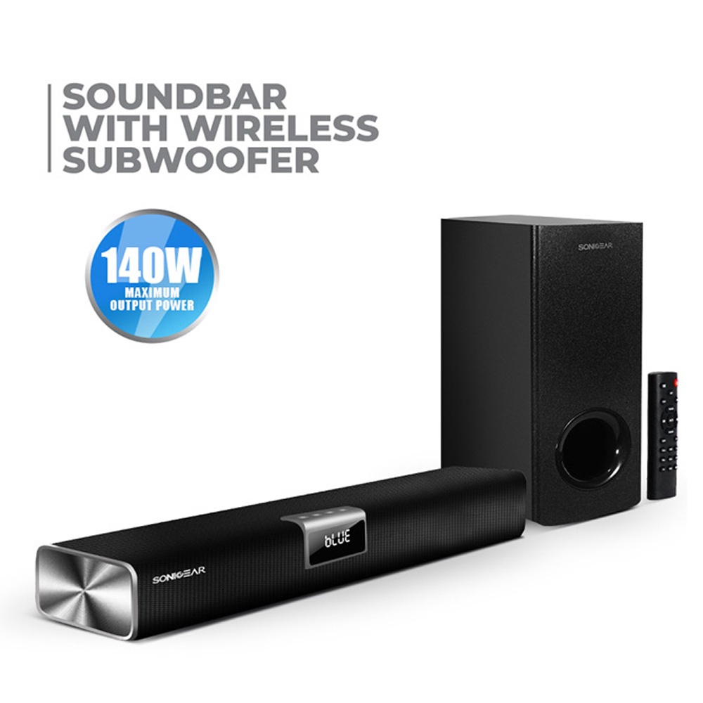 SonicGear SonicBar 5300BT Powerful Wirelss Soundbar Subwoofer for PC TV ...