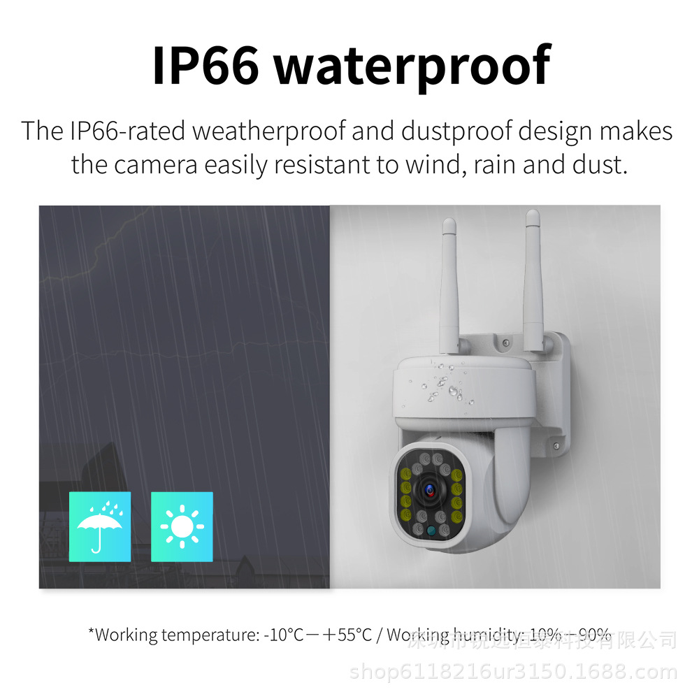 Tuya Smart Life WiFi Outdoor Floodlight PTZ CCTV IP Camera PTZ 1080P ...