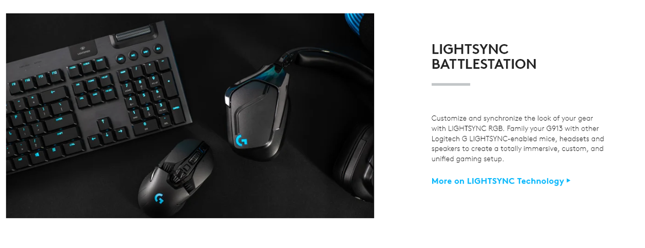 Logitech G913 LIGHTSPEED Wireless RGB Mechanical Gaming Keyboard | Low ...
