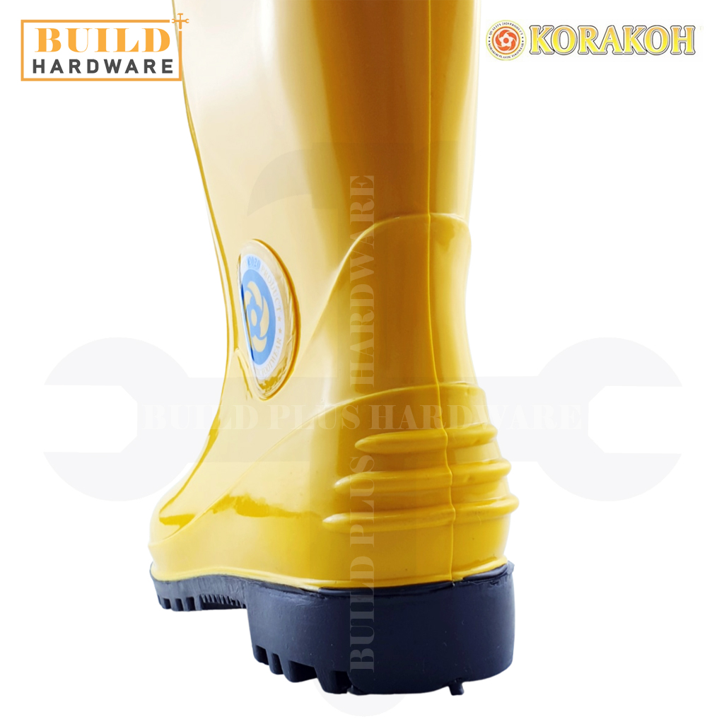 KORAKOH M7000 Yellow PVC Rubber Boot With Sock (Size: 39-44) 黄色水鞋 Kasut ...