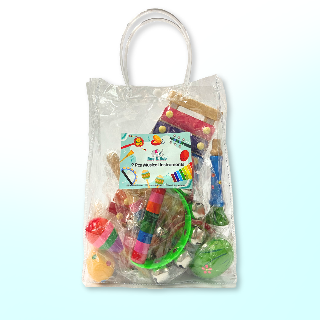 Boo&Bub 9pcs Set Wooden Musical instrument Educational Montessori Early ...