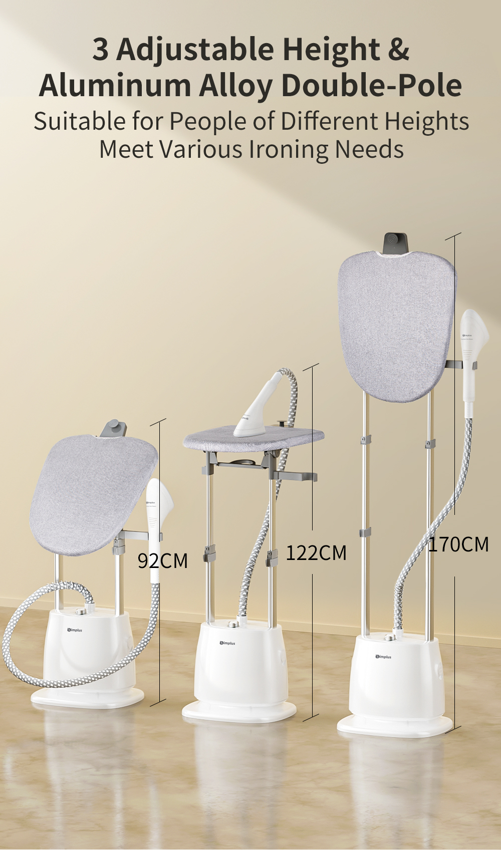 Simplus Garment Steamer Flat&Ironing&Hanging 3 In 1 Vertical Ironing ...