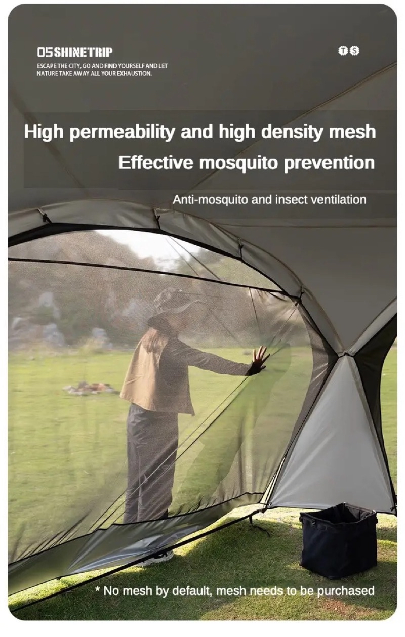 ShineTrip 05 Series Dome Shelter PU3000MM Silver Coated UPF50 ...