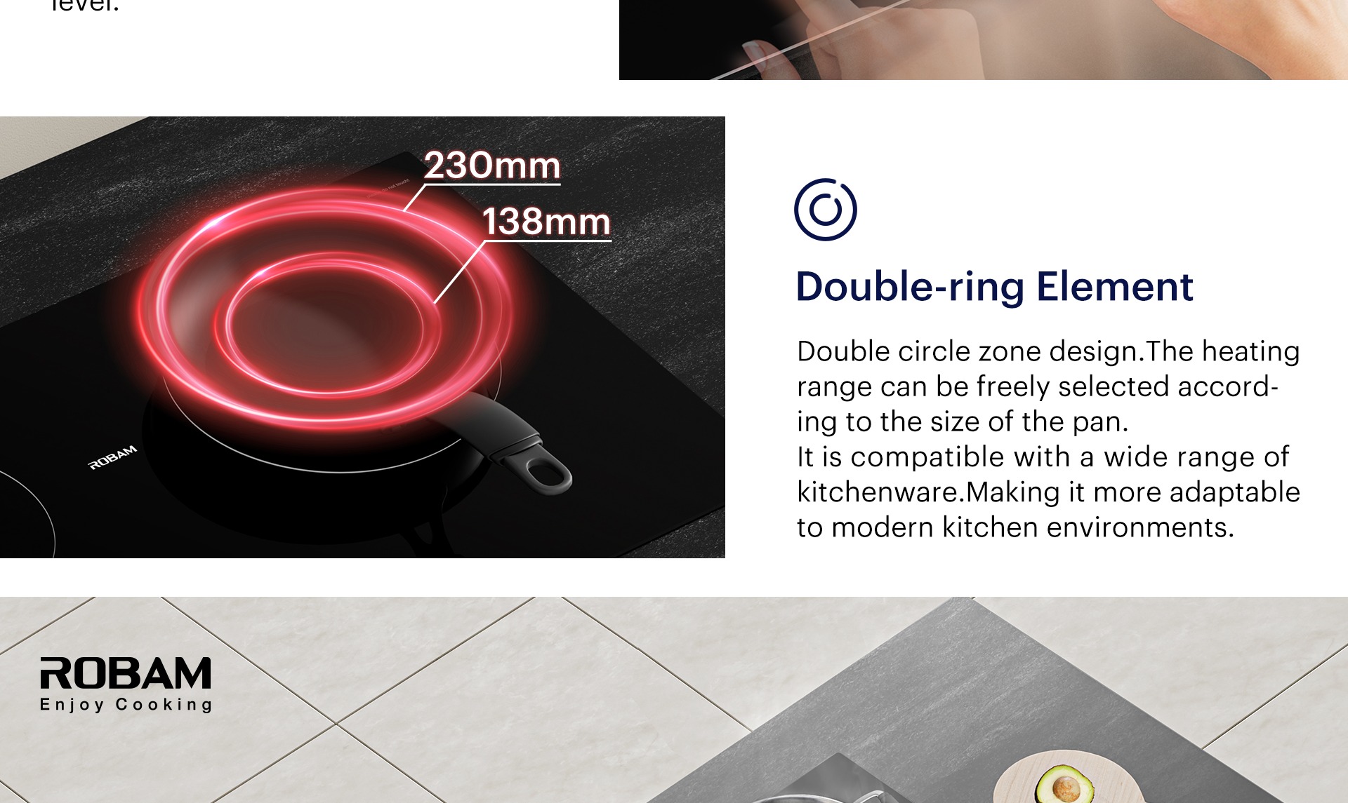 ROBAM Electric Hob With Induction + Ceramic Cooking Zone SRB-7W2H01 | Shopee Malaysia