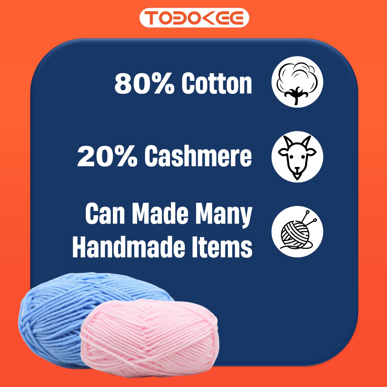 5 Ply Knit Yarn Smooth Yarn Soft Yarn Crochet Yarn Milk Cotton Yarn ...