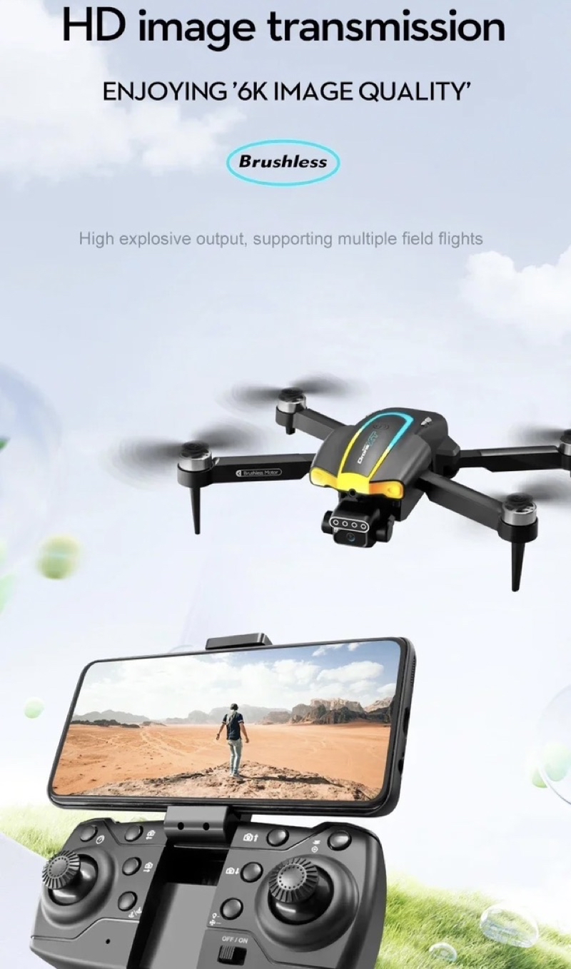 [ANTI-LANGGAR]FEO XT105 Drone 6K Dual Cam Brushless 5G WiFi FPV ...