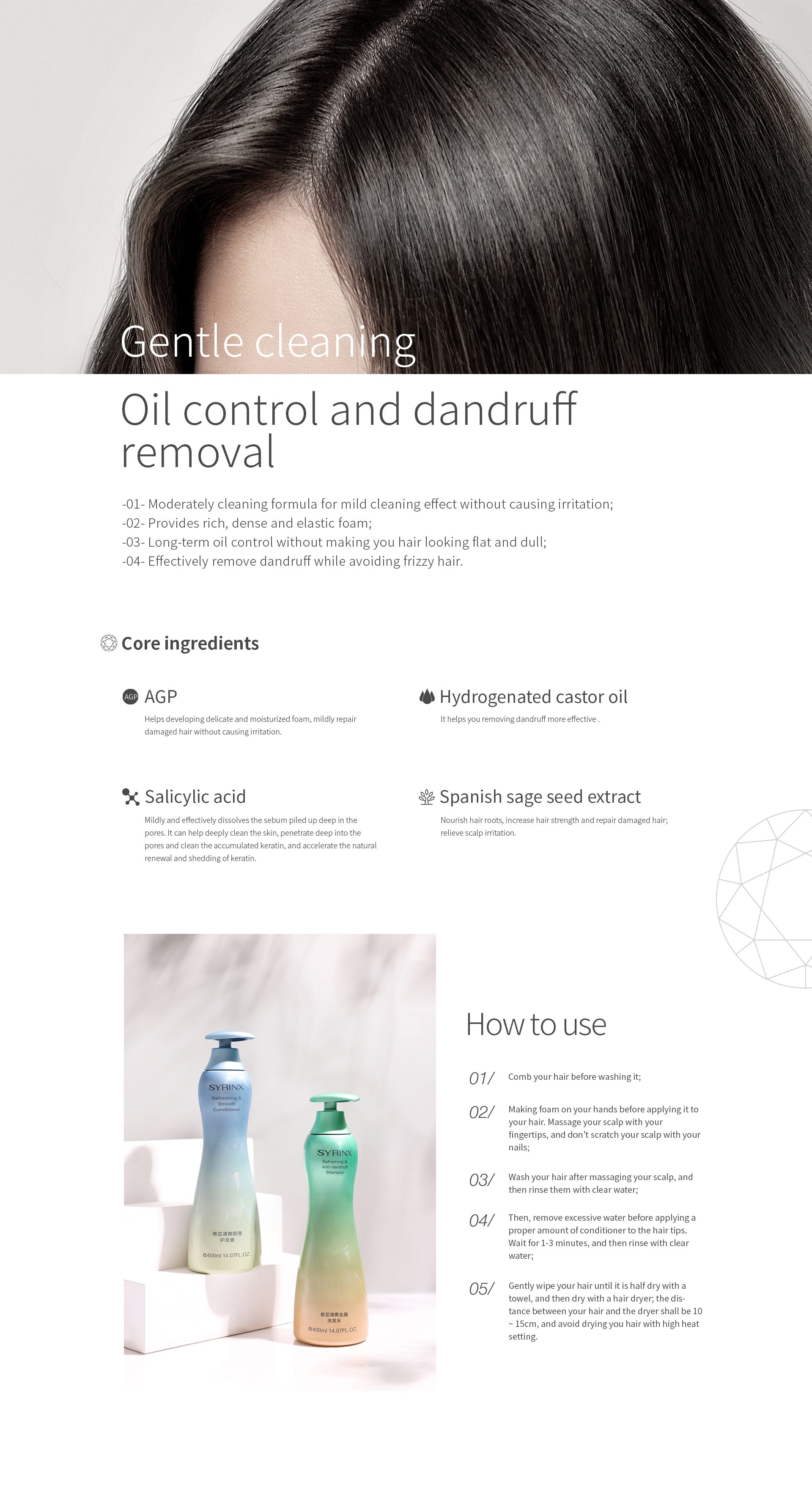 Syrinx Refreshing & Anti Dandruff Shampoo & Conditioner 400ml Oil ...