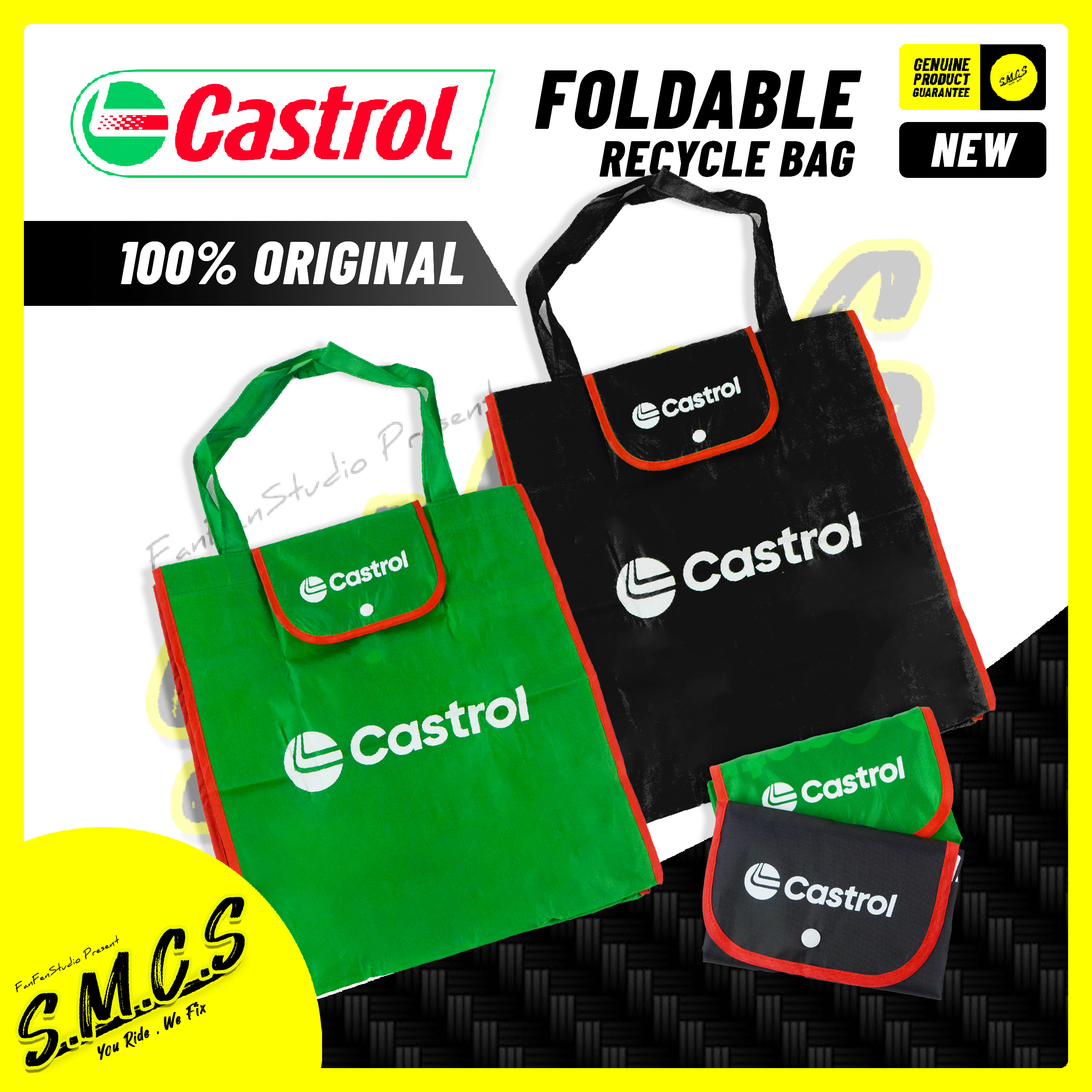 Castrol Foldable Recycle Bag [LIMITED EDITION] Castrol Merchandise Beg ...