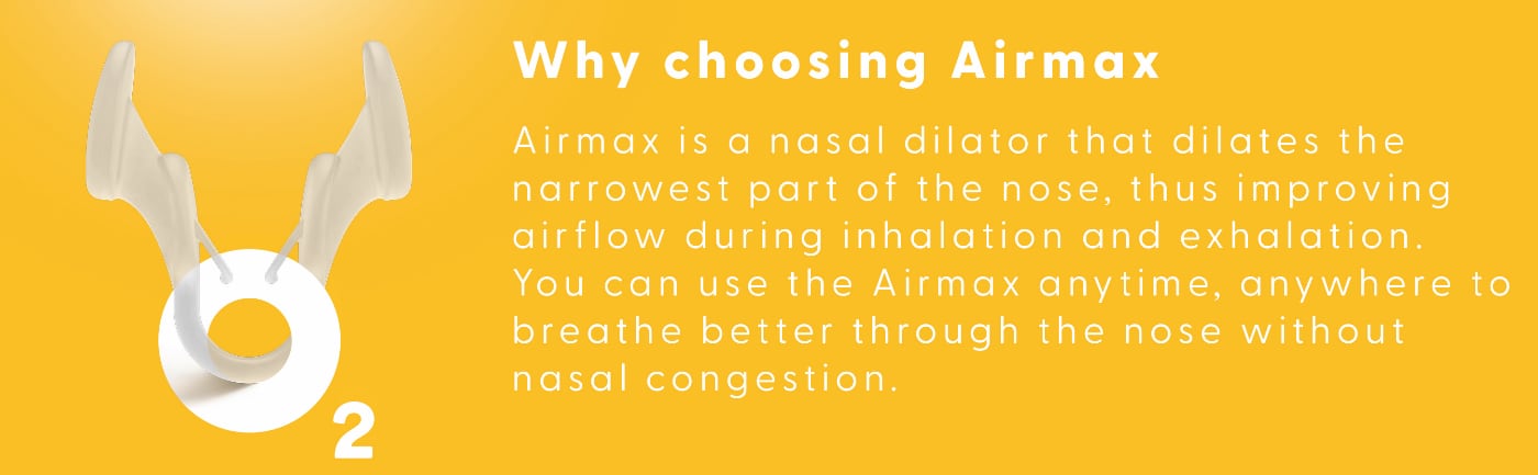 Airmax Nasal Dilator Sport | Nose Breathing Strip Expander Opener Anti ...
