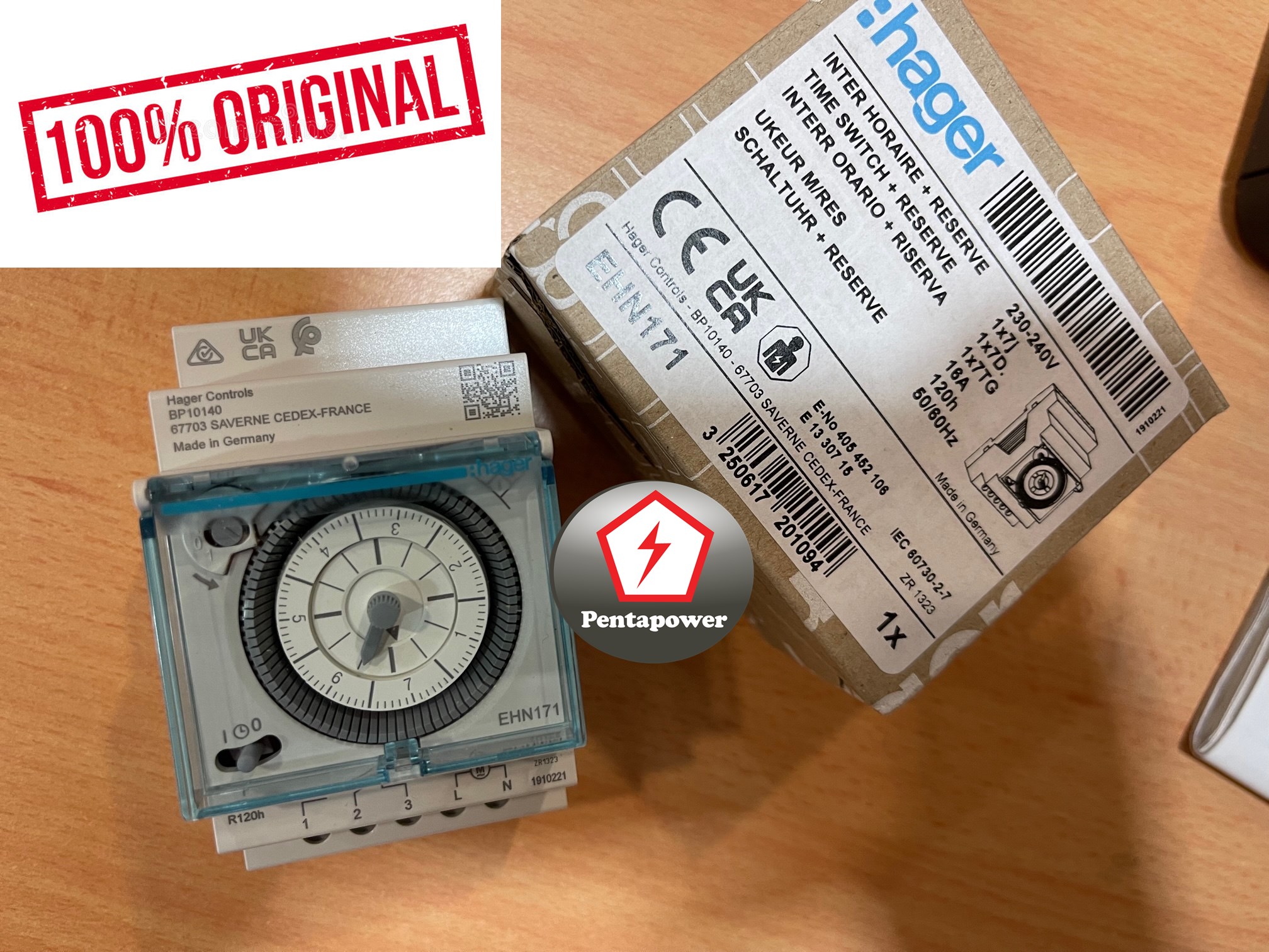 HAGER EHN171 HAGER 3 MOD 7 DAYS TIME SWITCH W/POWER RESERVE | Shopee ...