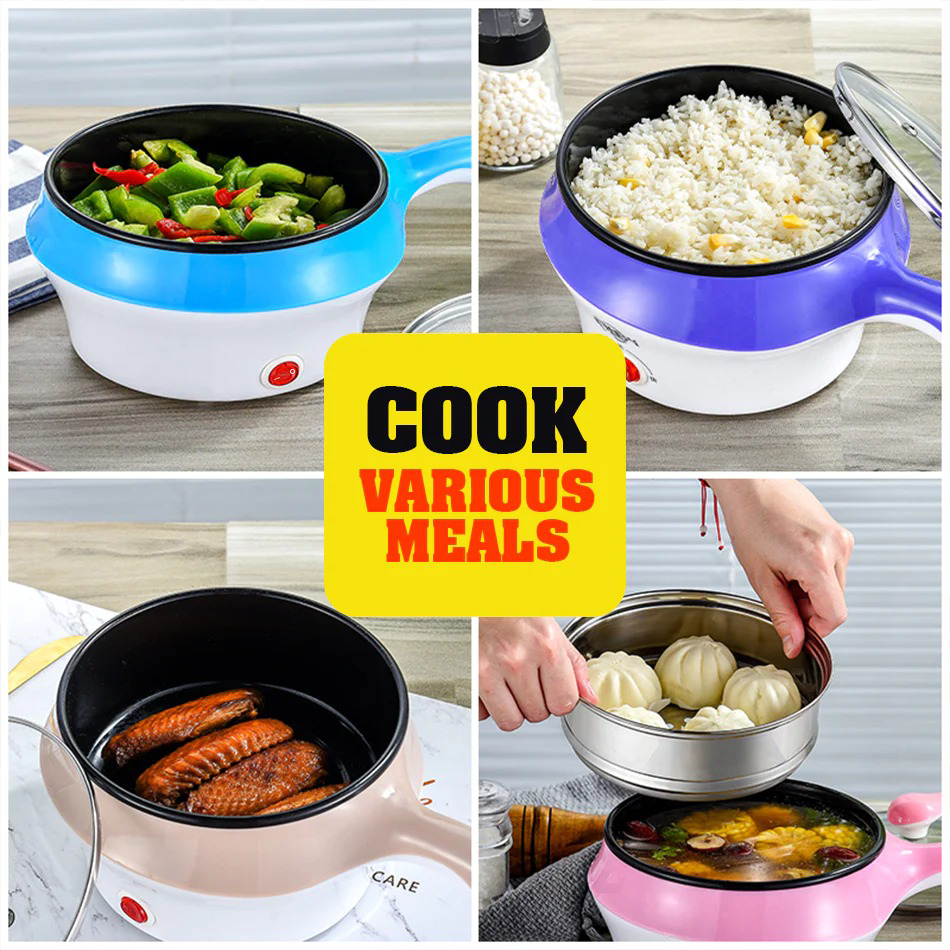 🔥Non Stick🔥 3 pin plug Electric Cooker Multifunction Frying Pan Mini ...