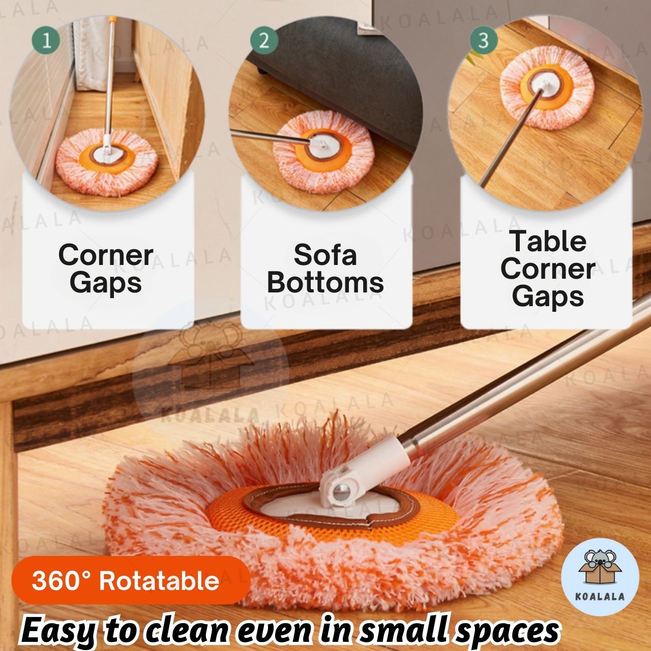 Sunflower Mop Mop Lantai Serbaguna Mop Lantai Viral Dust Mop Microfiber ...