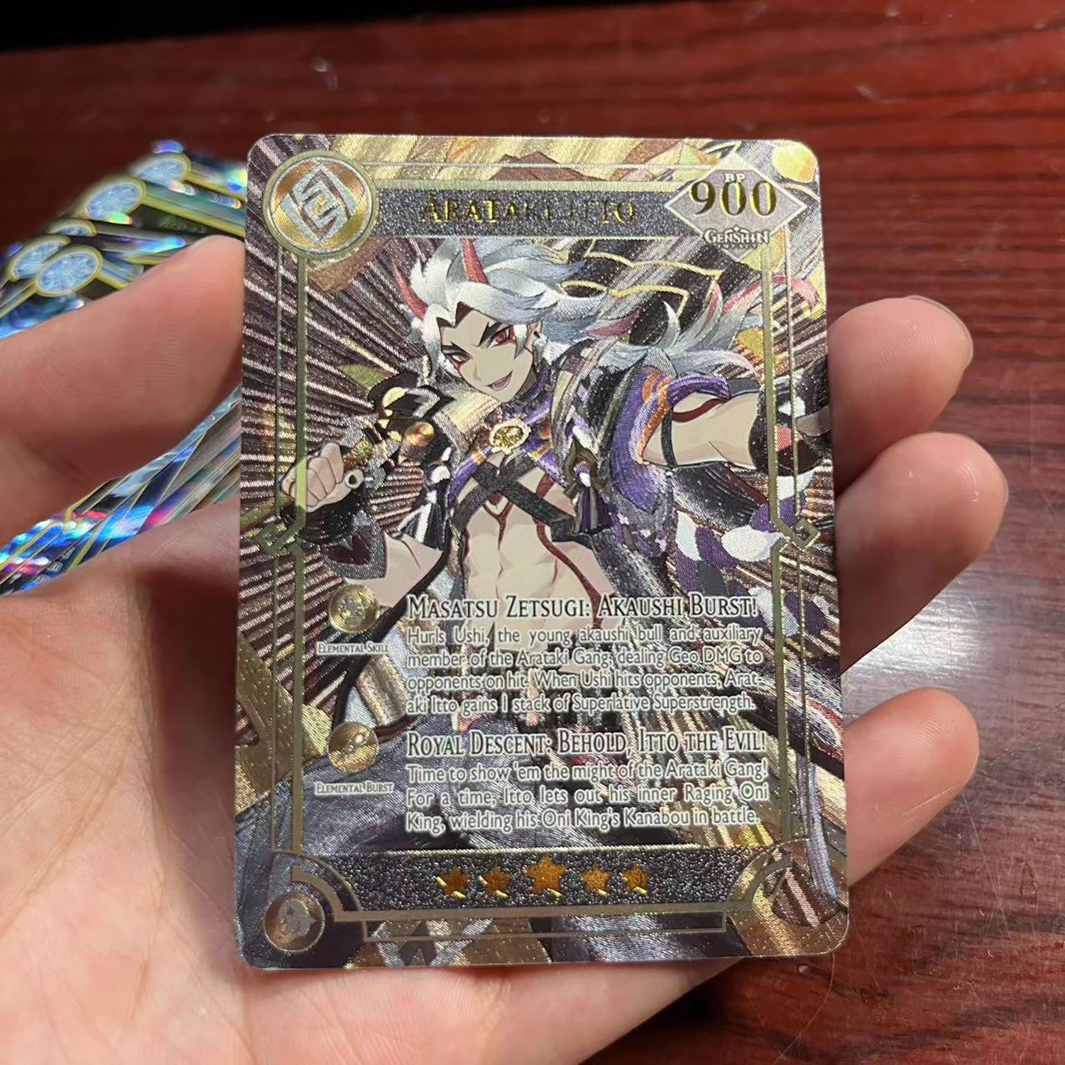 Genshin Impact TCG Photocard Board Game Collection Trading Card Zhongli ...