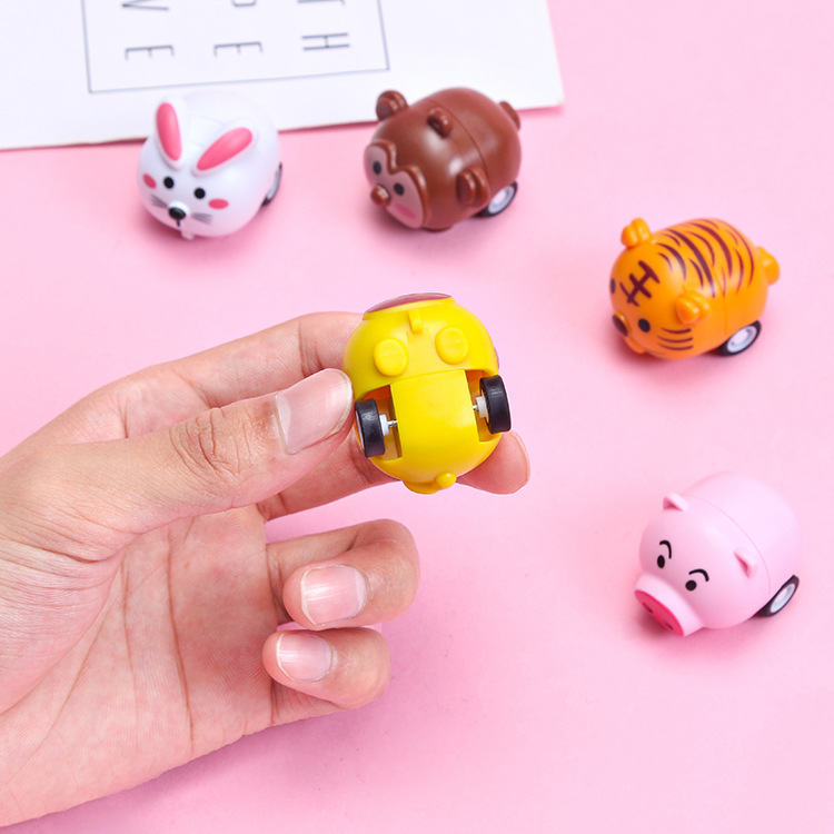 [Choo Choo Toy] Cute Animal Pull Back Car Tiger Inertia Toys Kids Gifts ...