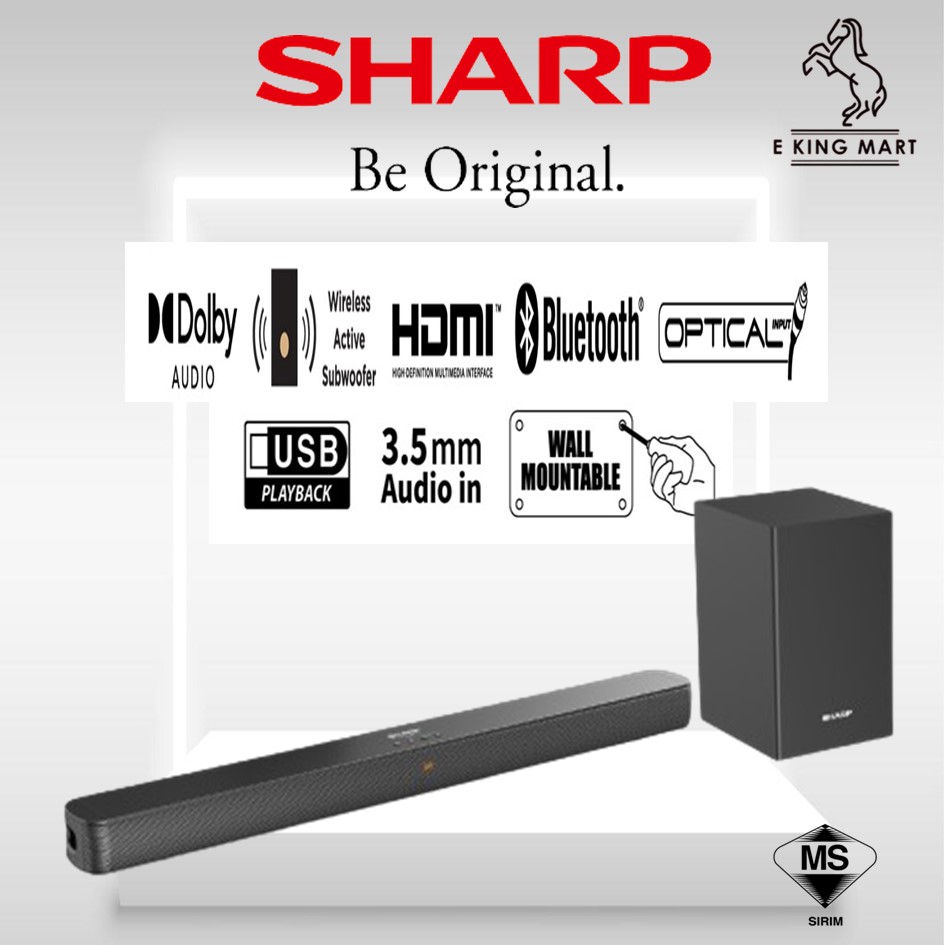 Sharp Japan Bluetooth Sound Bar Speaker HTSB116 / SHARP 2.1ch Sound Bar ...