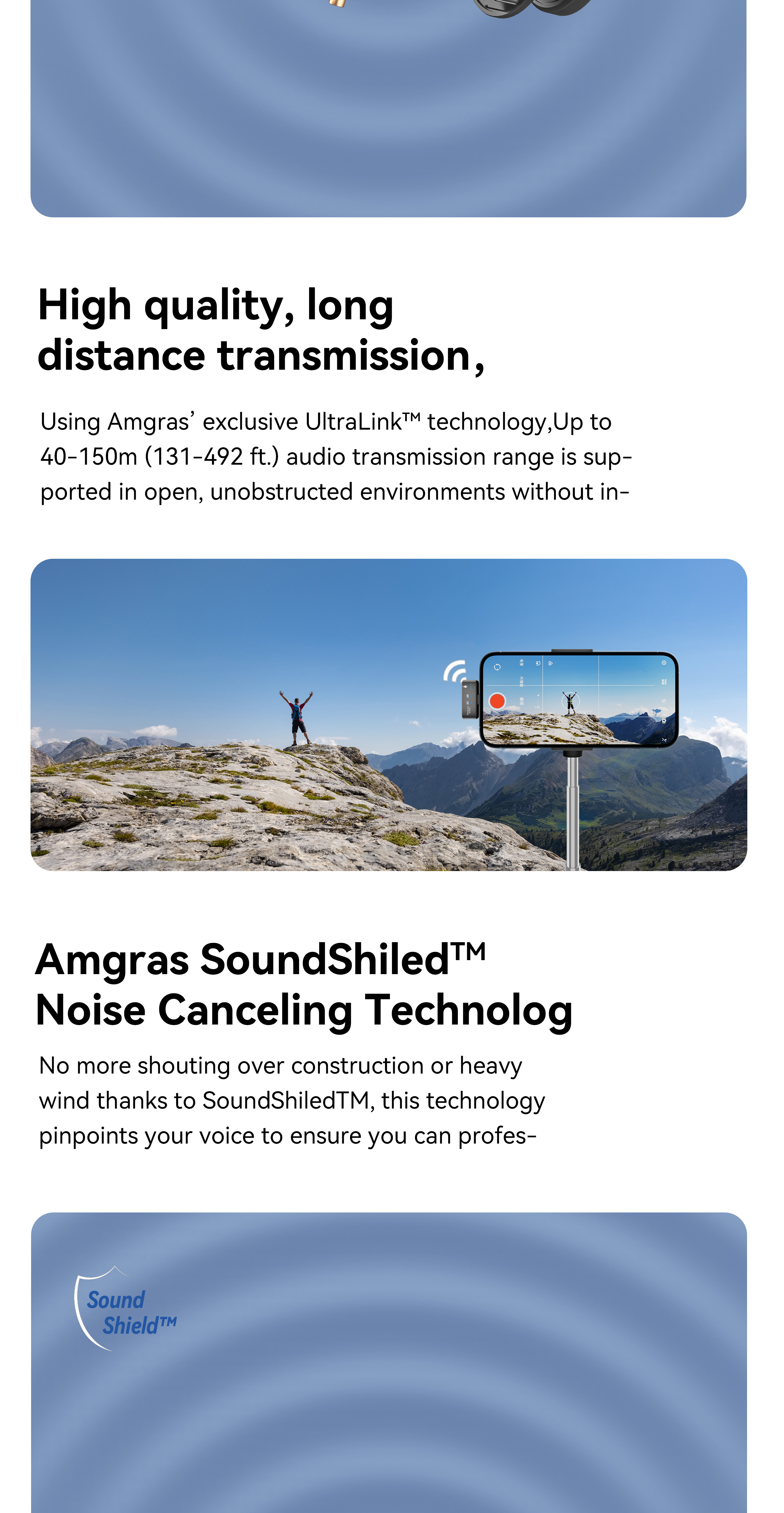 Amgras SoundMeta V Ultra Button Type Wireless Lavalier Microphone With ...