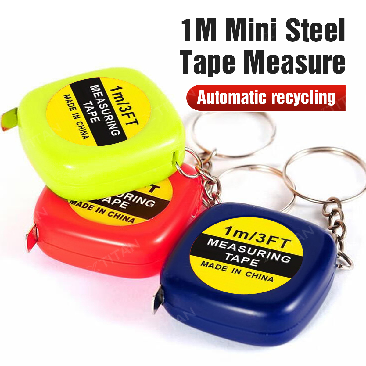 Mini Tape Measure 1m Automatic Retractable Portable Square Small Tape ...