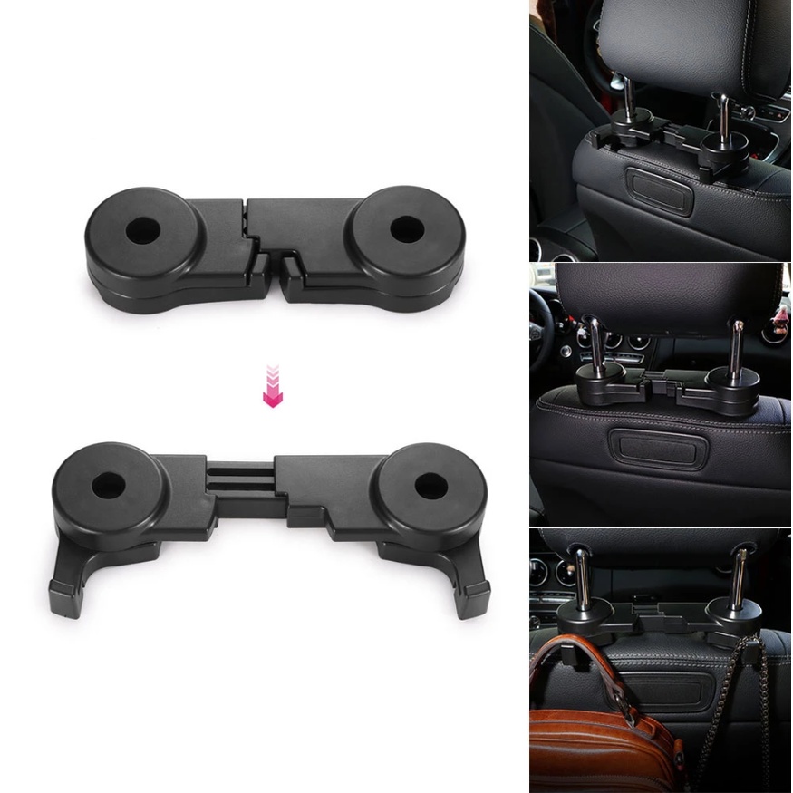 Car Rear Back Seat Hook Hanger Holder Car Headrest Original Hidden Dual ...